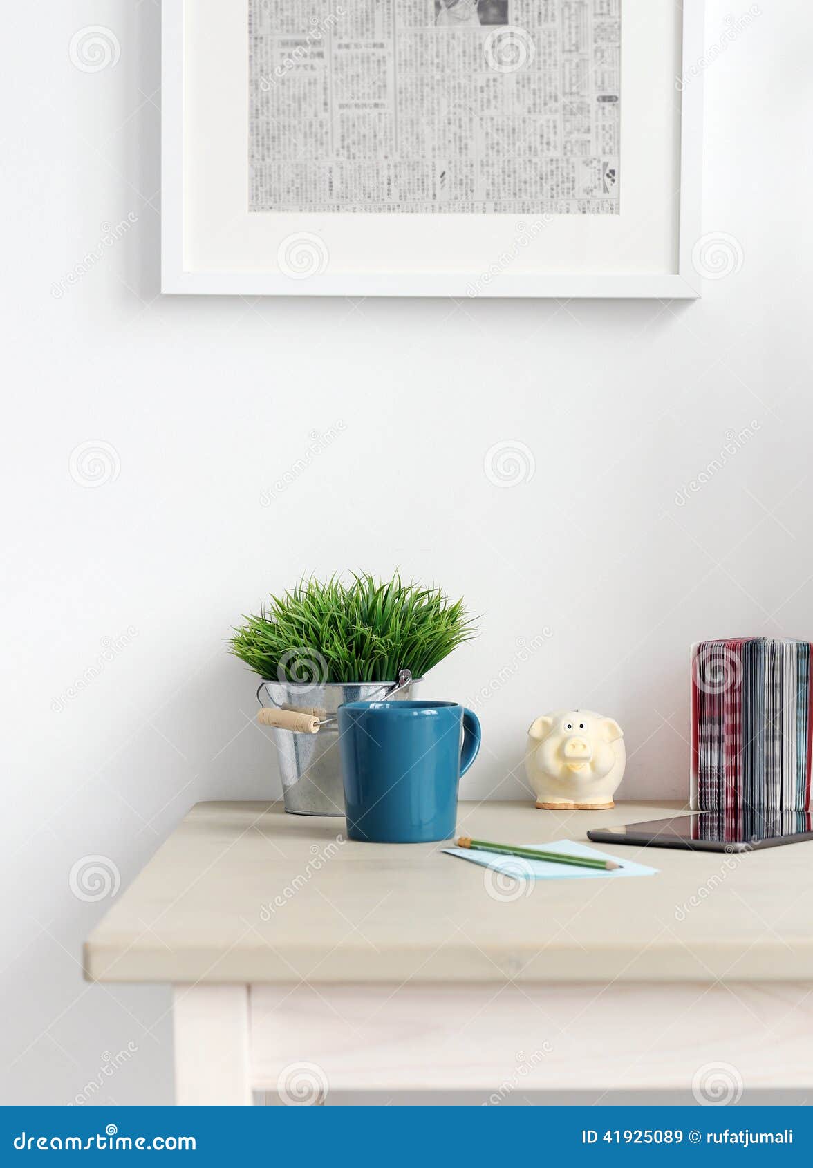 Workspace. Objects on the Table Stock Image - Image of touchscreen ...