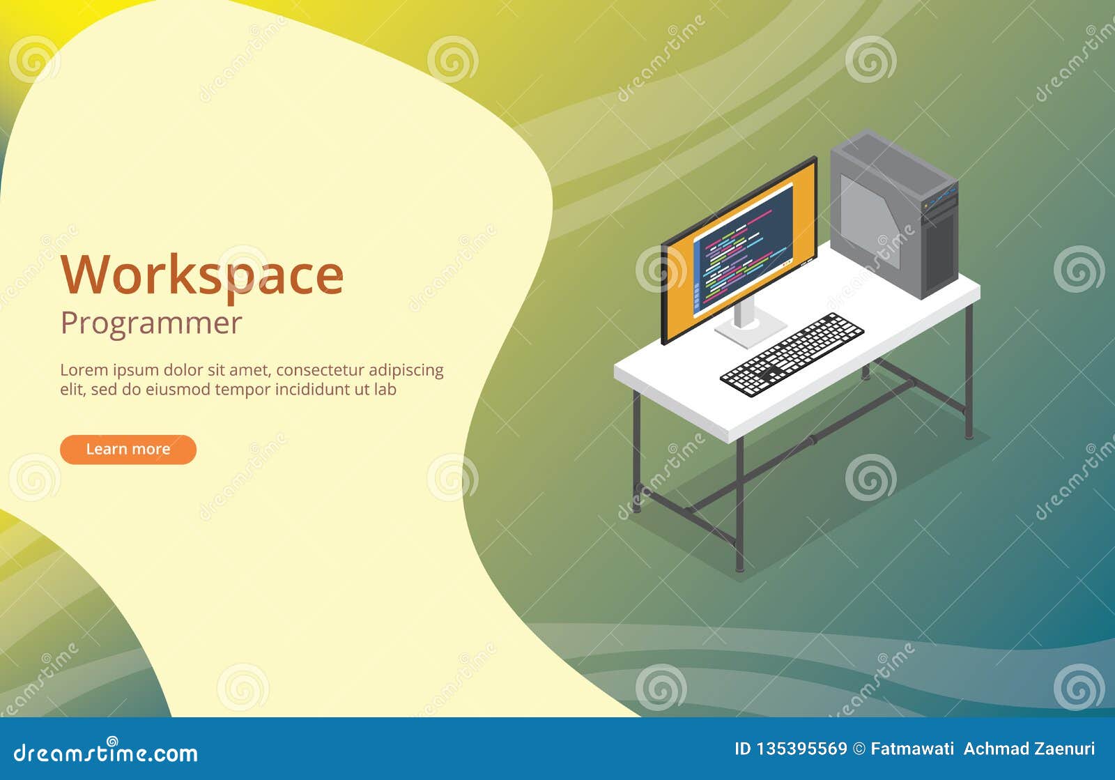 Workspace Programmer or Developer with Coding on Screen Stock ... Workspace Programmer or Developer with Coding on Screen Stock ...