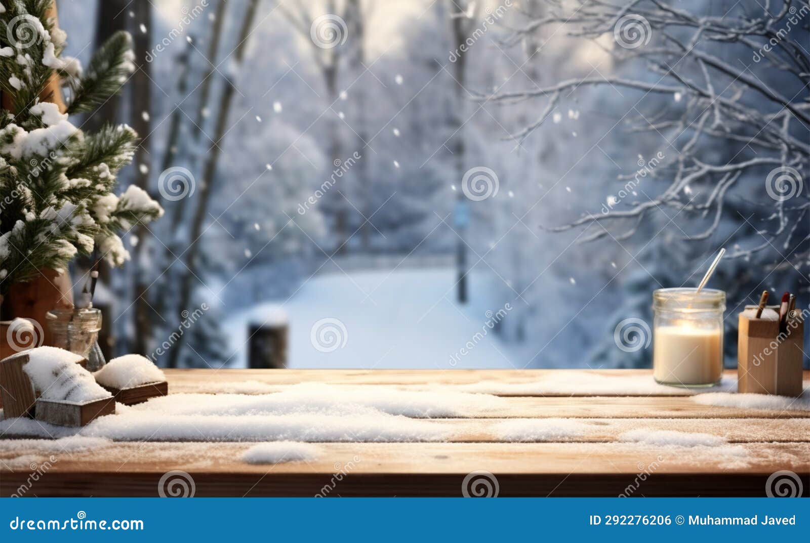 Workspace with a Winter Themed Ambiance, Perfect for Productive Tasks ...