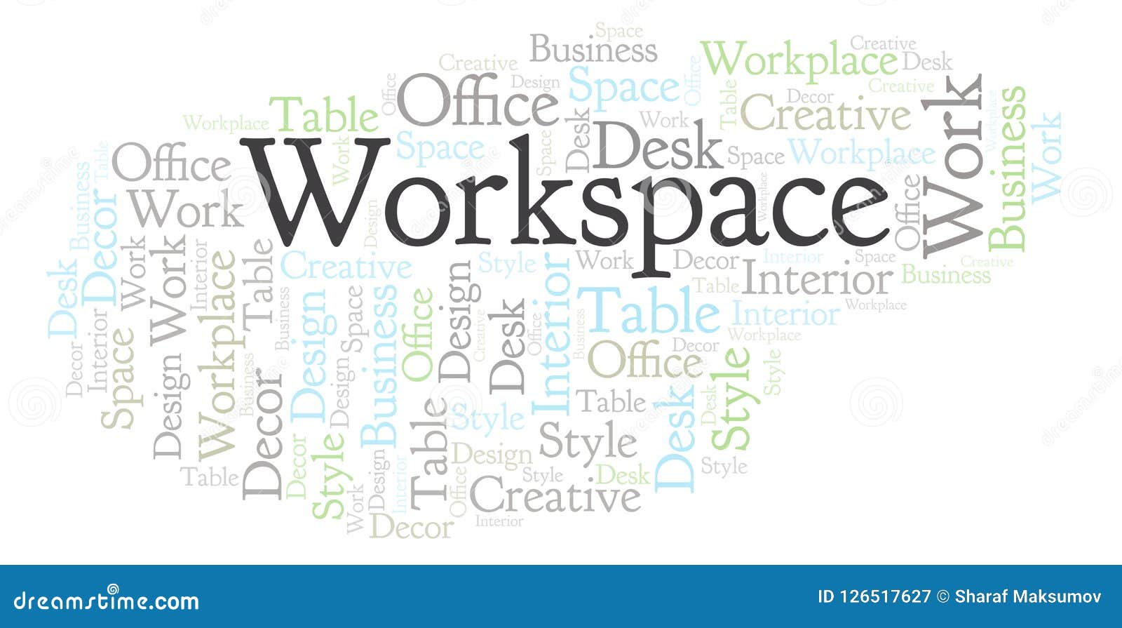 Workspace word cloud. stock illustration. Illustration of workplace ...