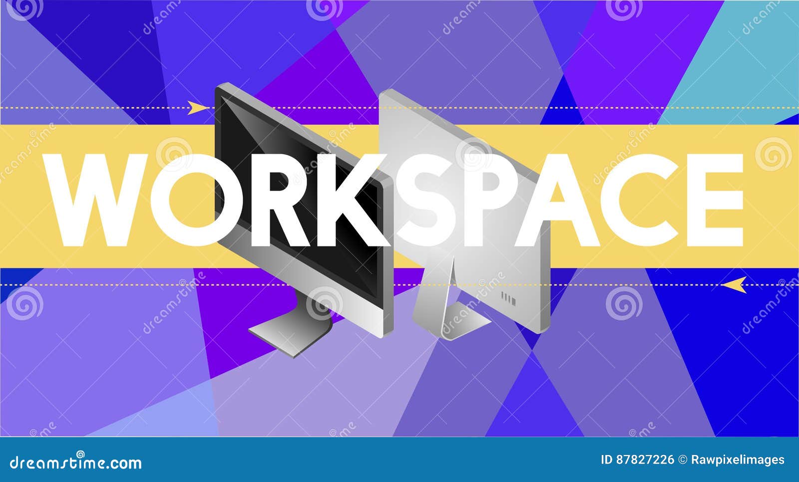 Workspace Word with Graphic Design Vector Concept Stock Vector ...