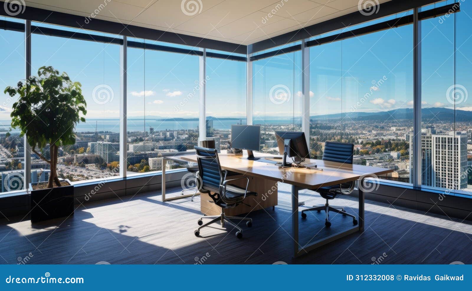 Workspaces Featuring Stunning Cityscapes Visible from Office Windows ...