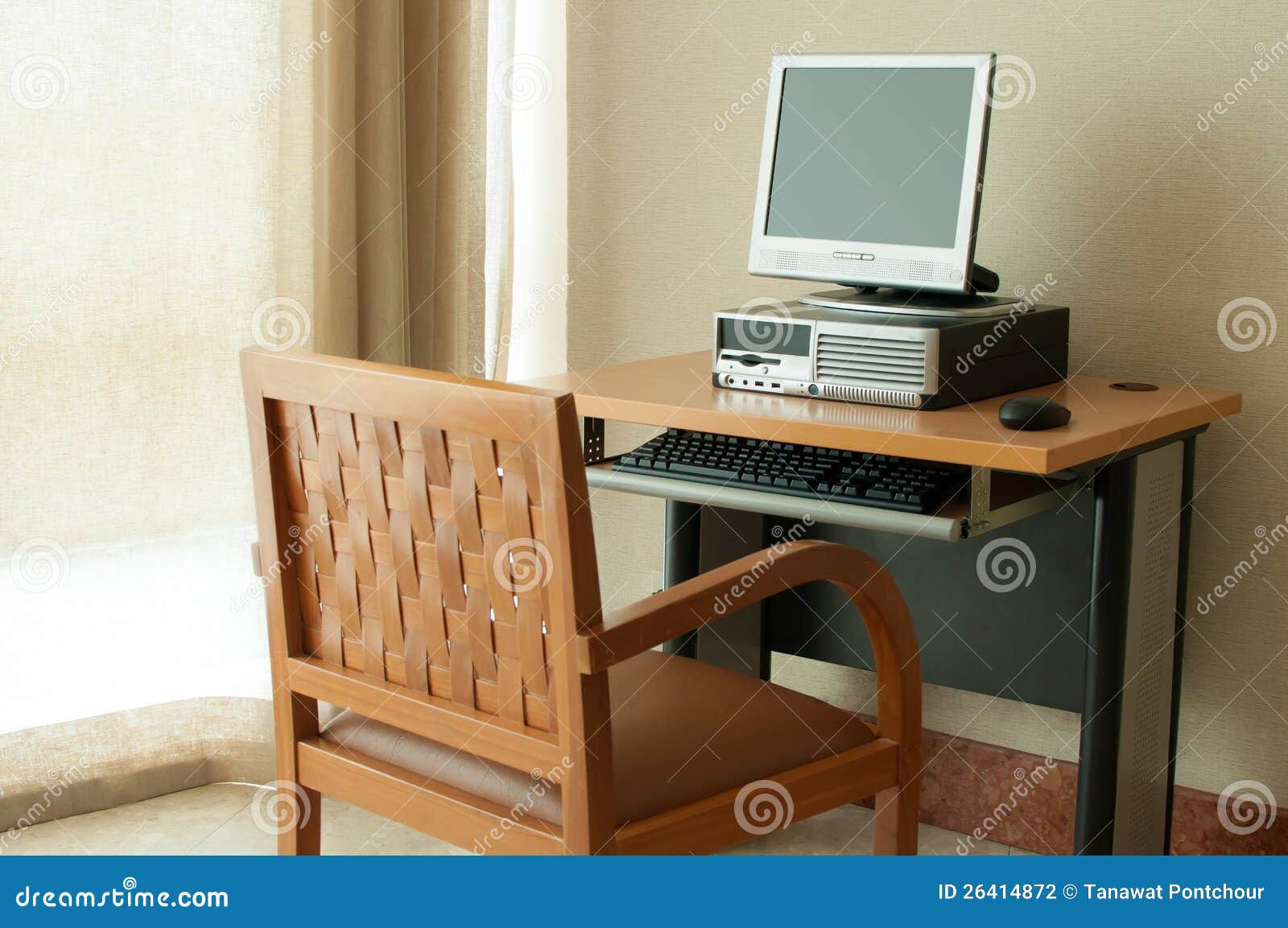 Workstation Computer on Table Stock Photo - Image of business, desk ...