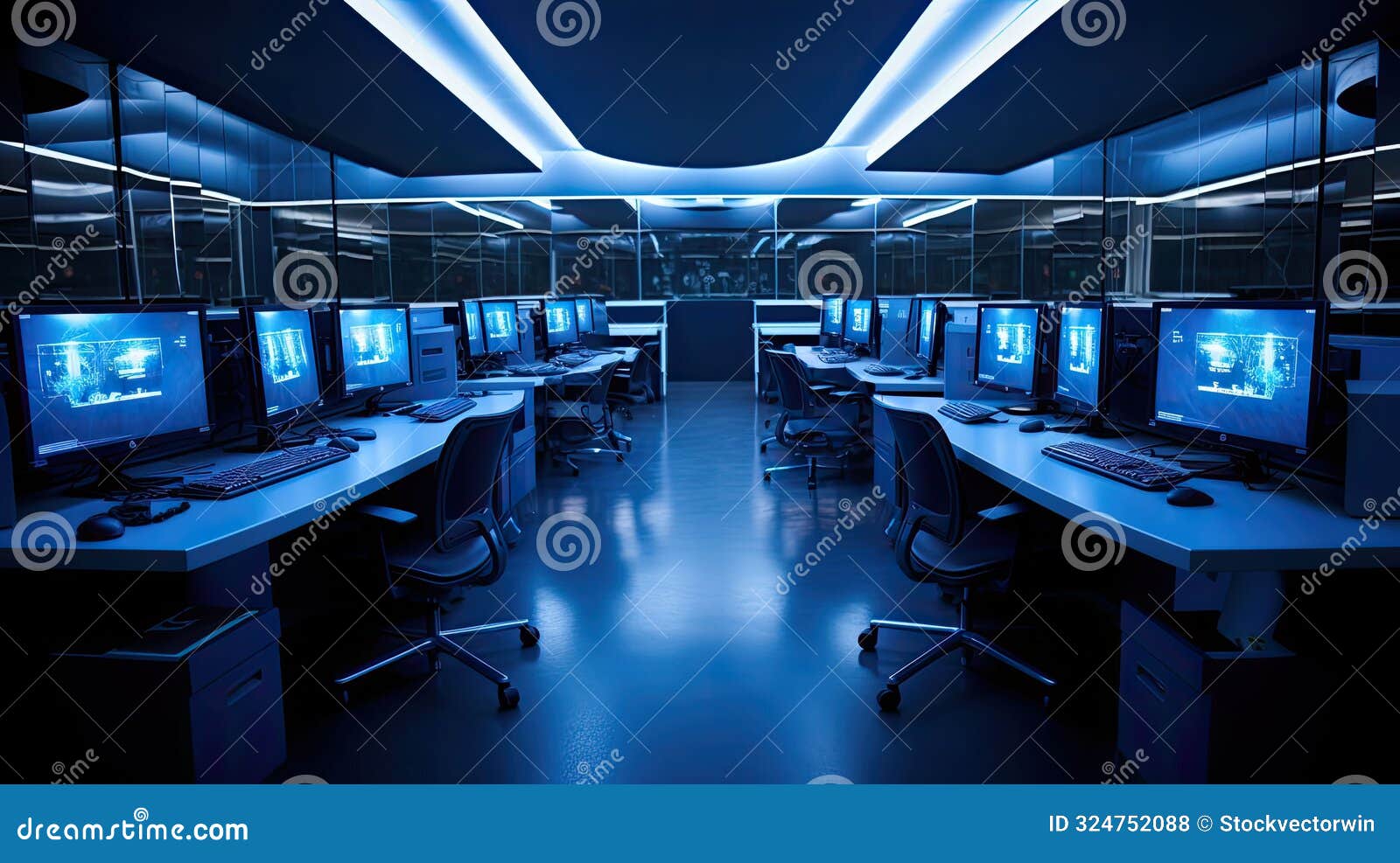 Workstation With Pc Computer White Screen Mockup And Office Accessories ...