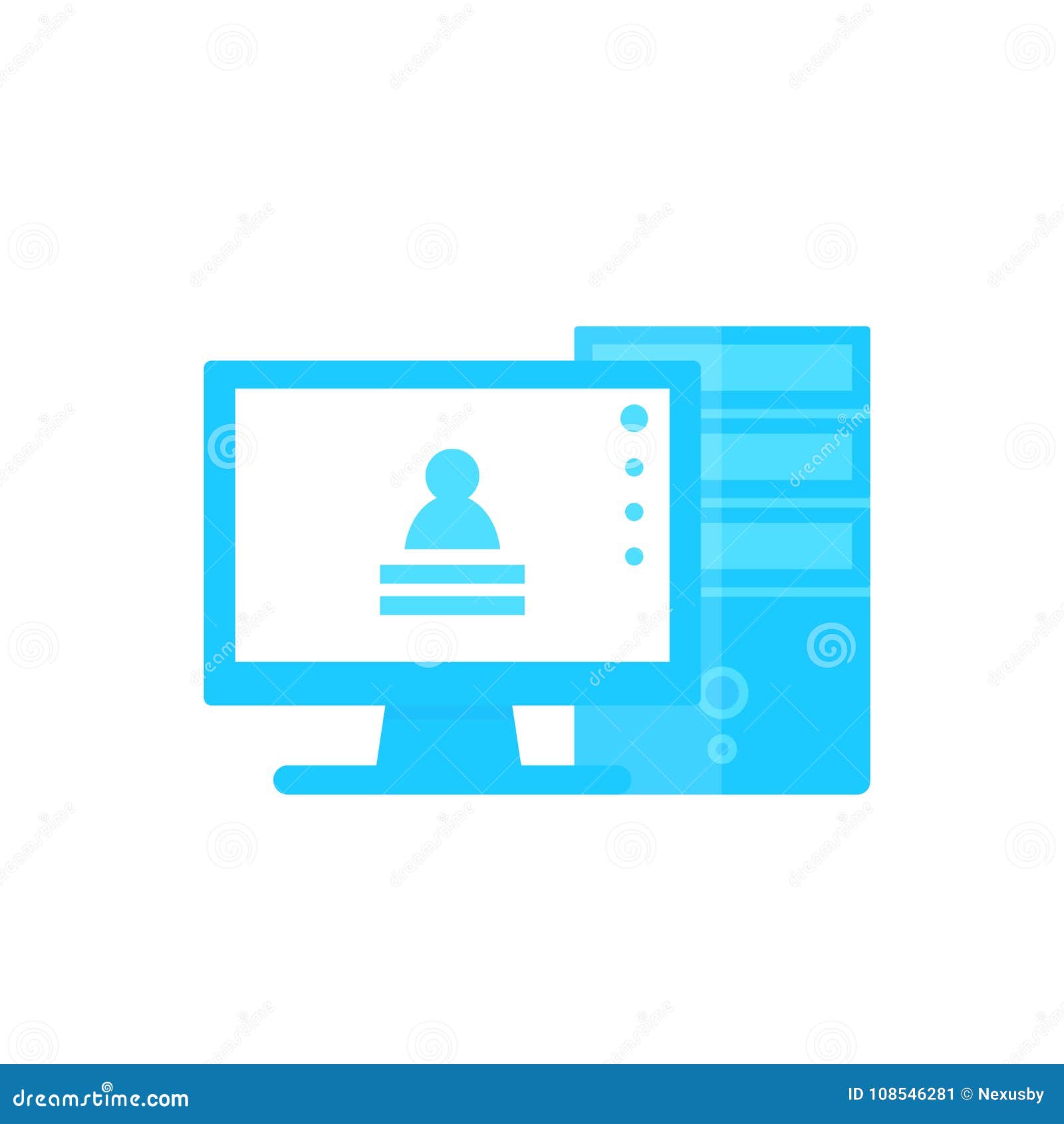 Workstation Computer Vector Illustration Stock Vector - Illustration of ...