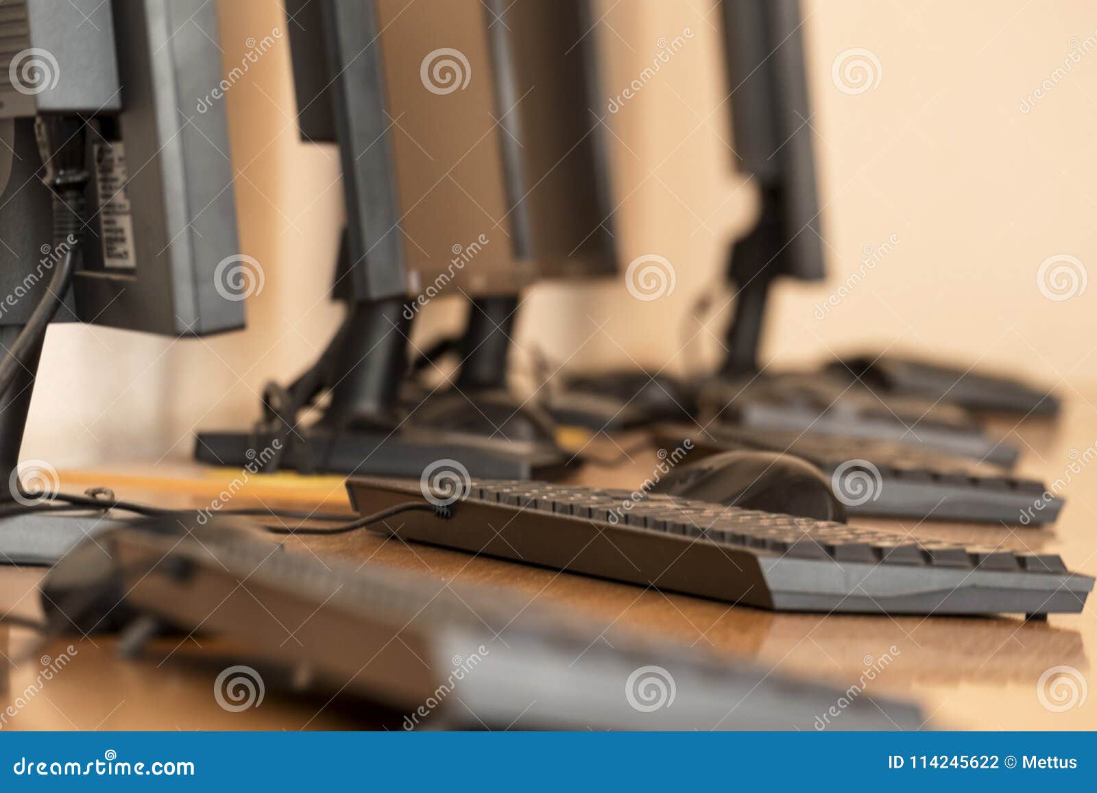 Workstations. Workplace Room with Computers Stock Photo - Image of ...