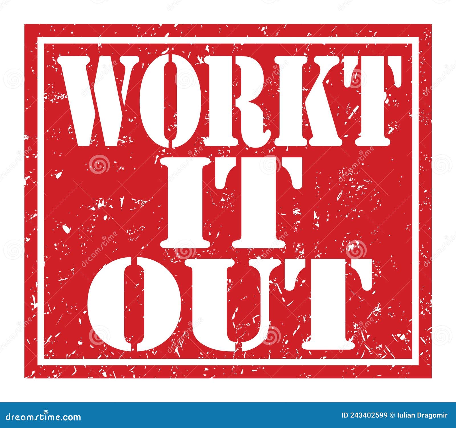 WORKT it OUT, Text Written on Red Stamp Sign Stock Illustration ...