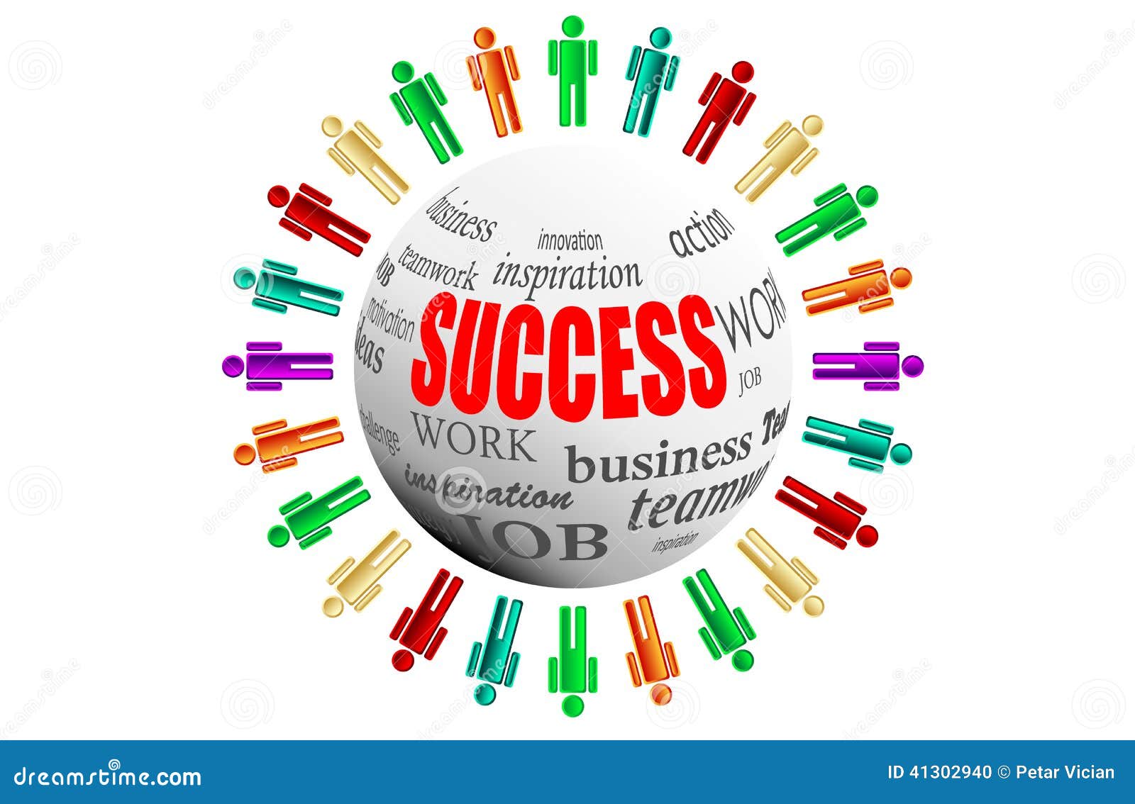 Workteam Business Succes Team Work Stock Vector - Image: 41302940