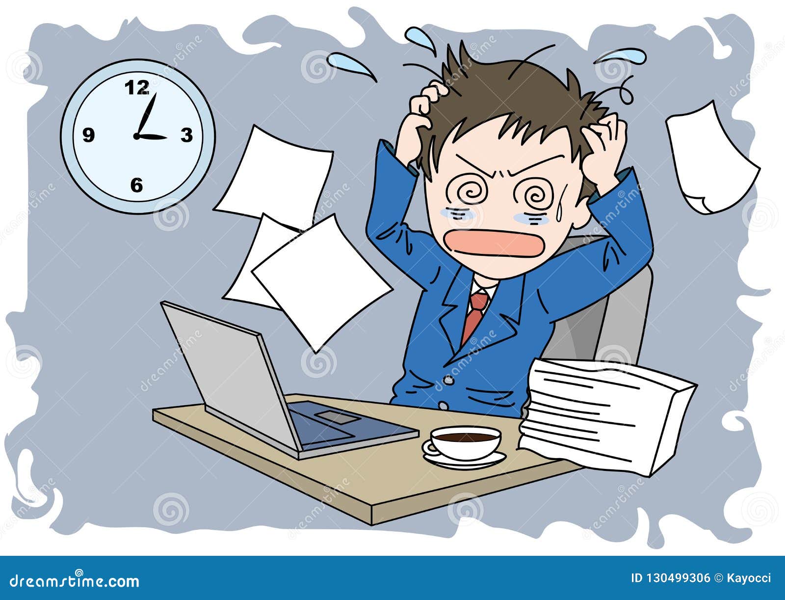 Worktime Image Man - Confusion Stock Vector - Illustration of character ...