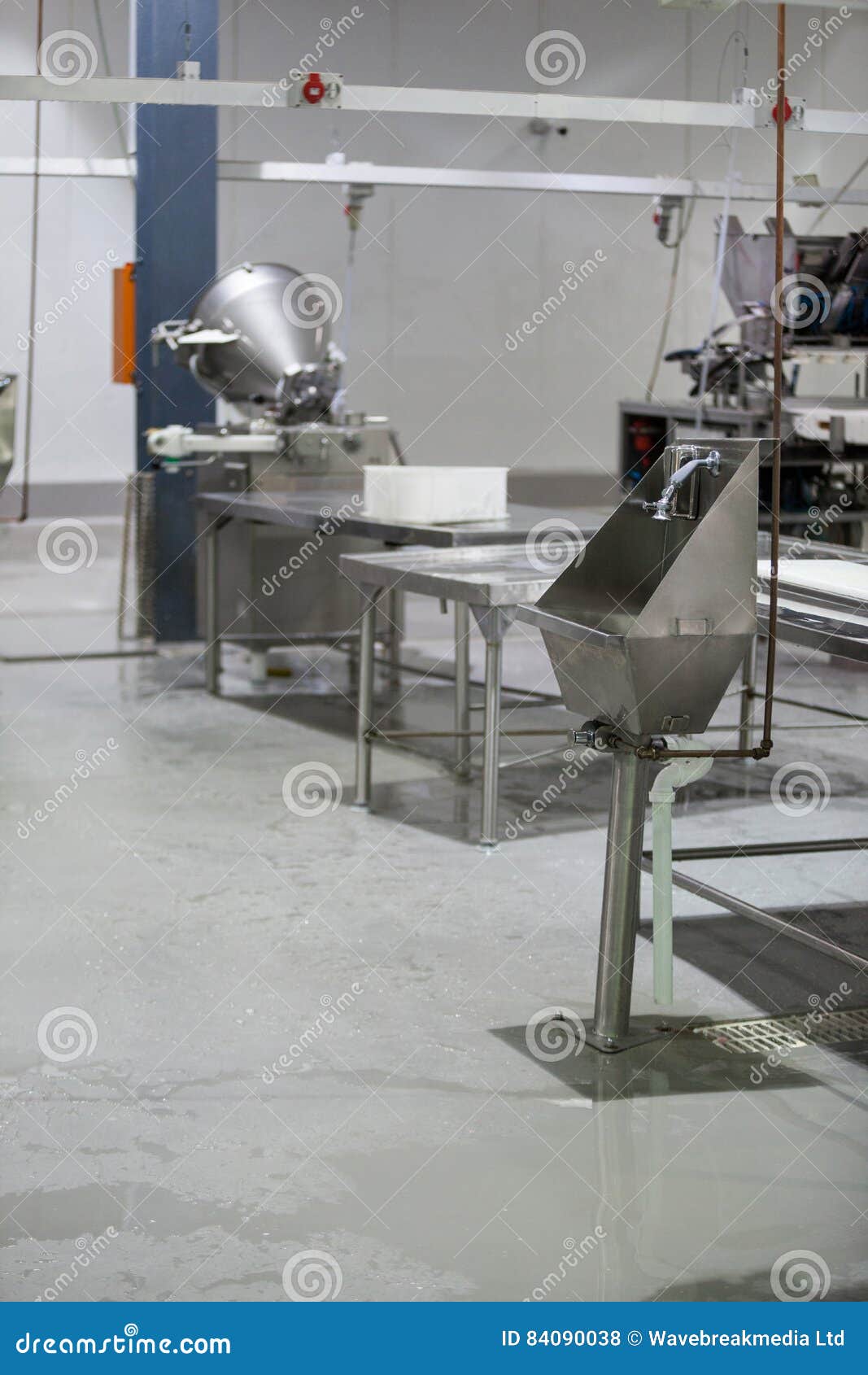 Worktop and Hand Wash Basin at Meat Factory Stock Photo - Image of ...