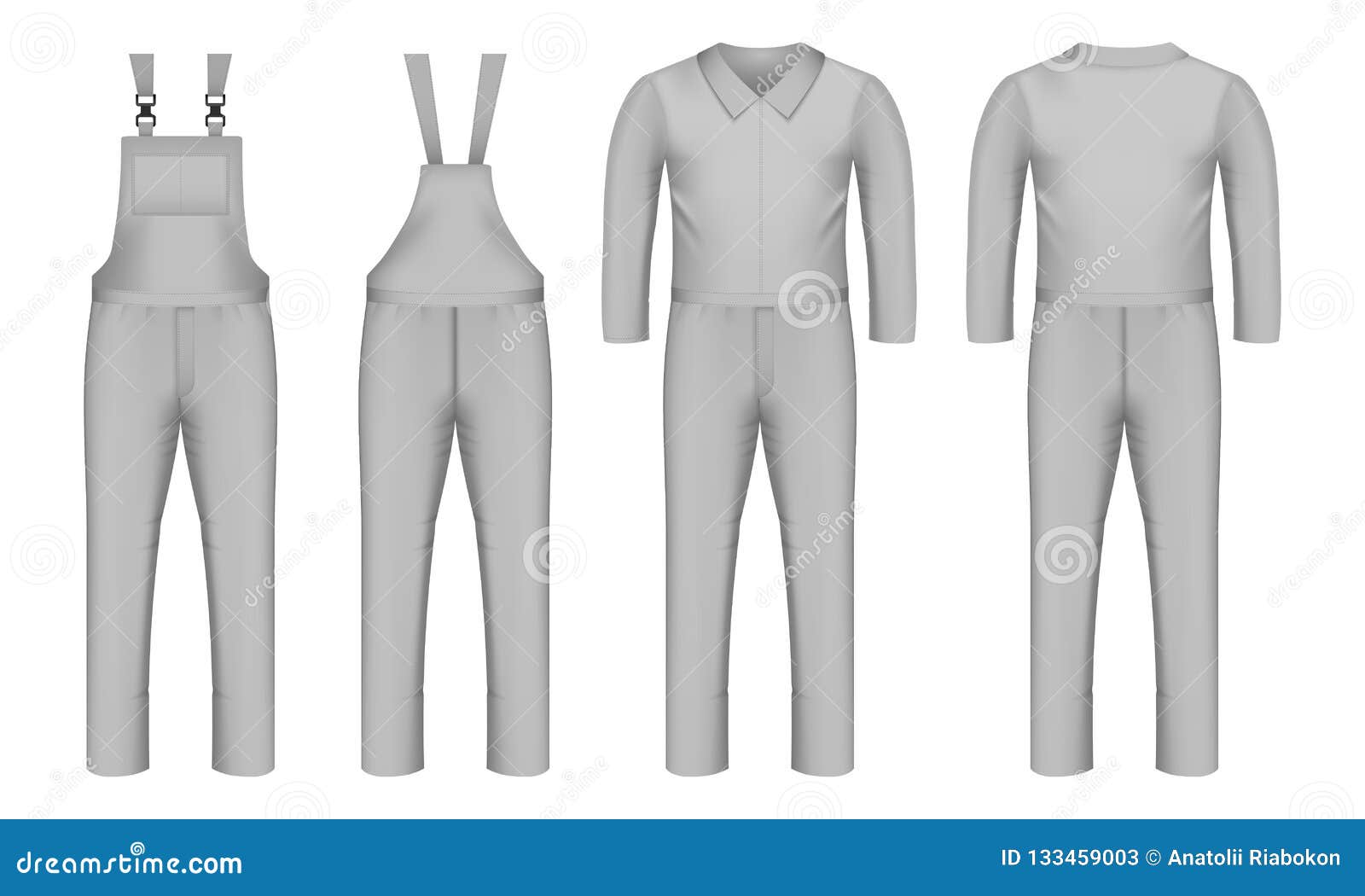 Workwear Icon Set, Realistic Style Stock Vector - Illustration of ...