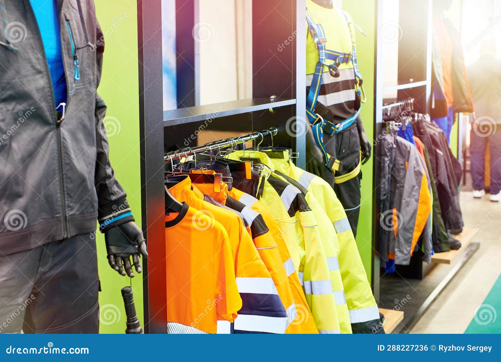 Workwear stock photo. Image of market, reflective, uniforms - 288227236