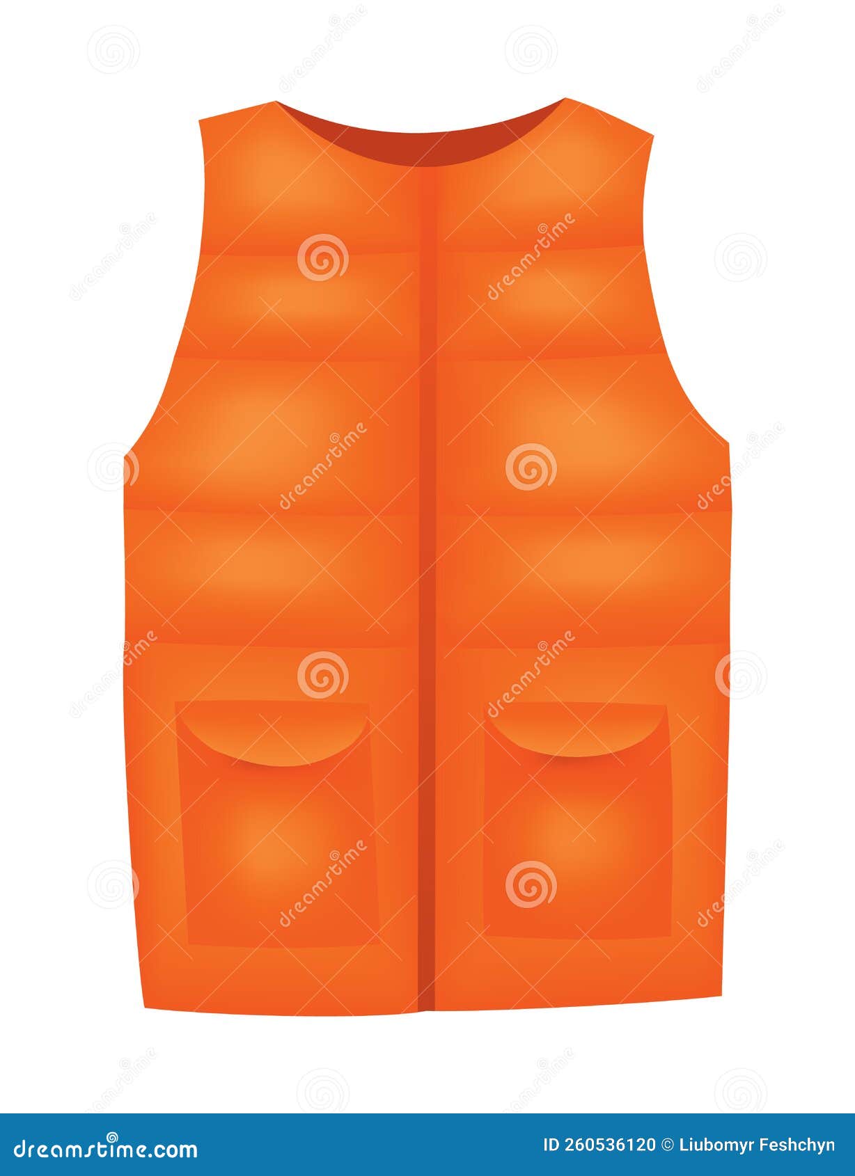 Workwear Uniform Element Orange Warning Vest As Uniform Protective Clothing Or Safety