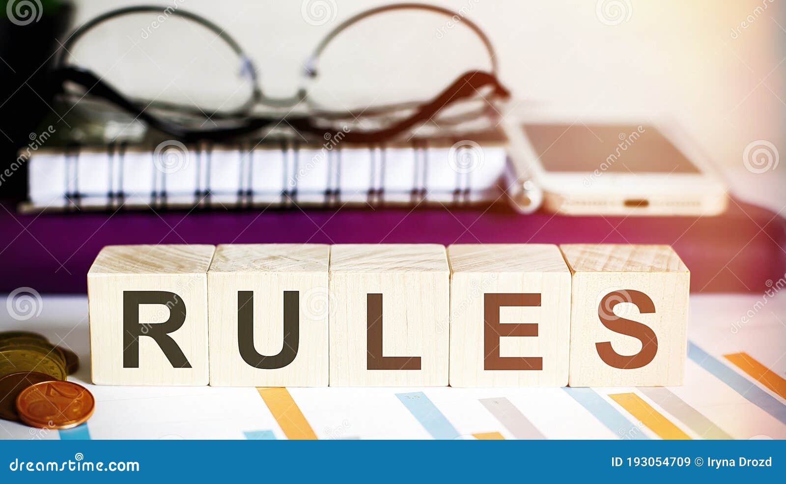 Workword Made with Wooden Blocks and Wallet on Pink . TEXT RULES Stock ...