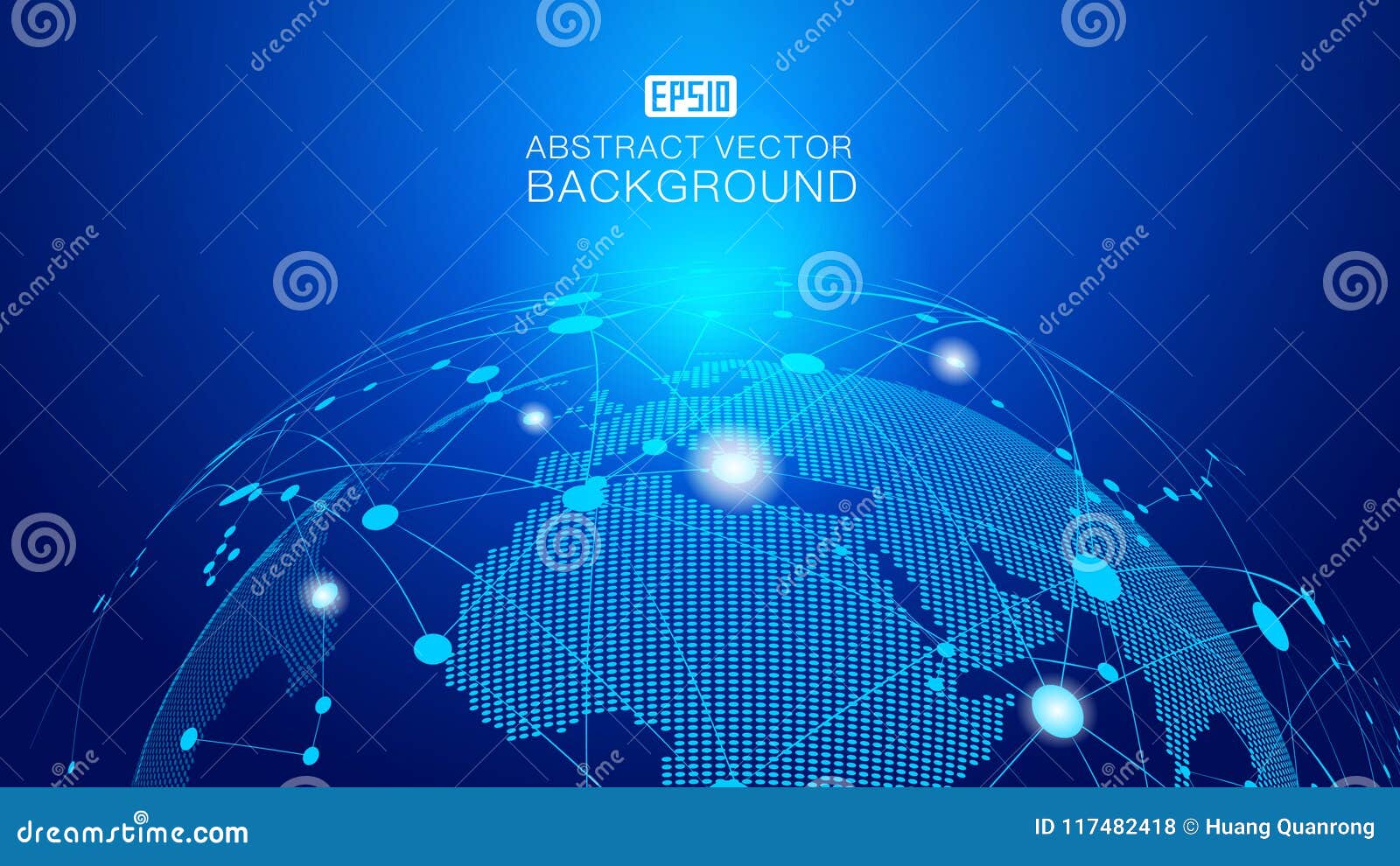 Worl Map Point Line Composition Representing the Global Network ...