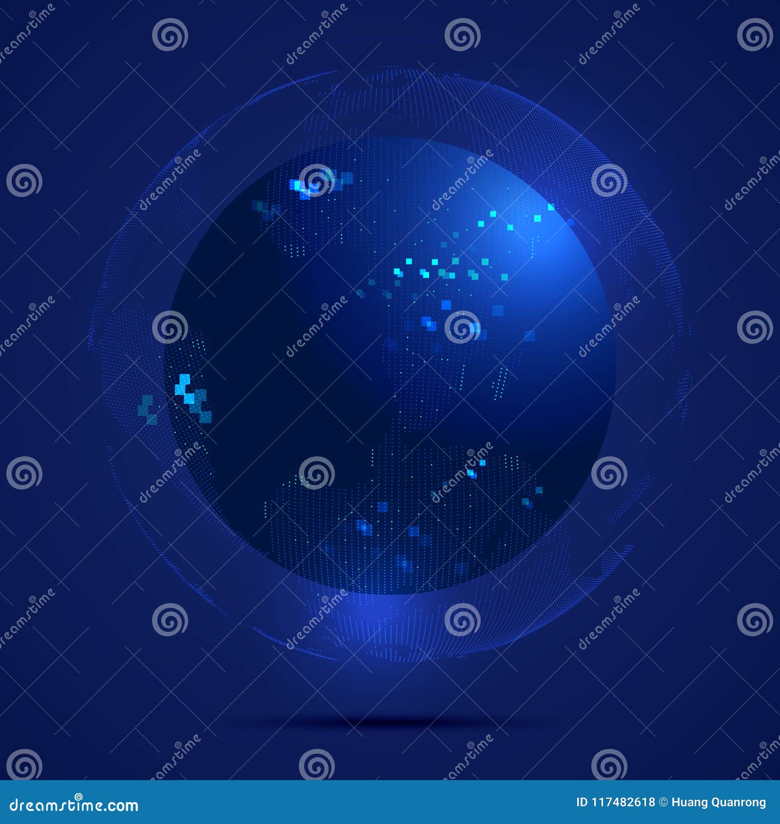 Worl Map Point Line Composition Representing the Global Network ...