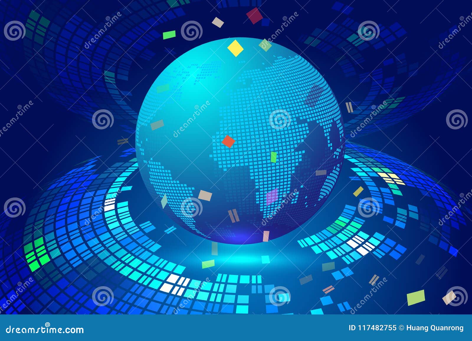 Worl Map Point Line Composition Representing the Global Network ...