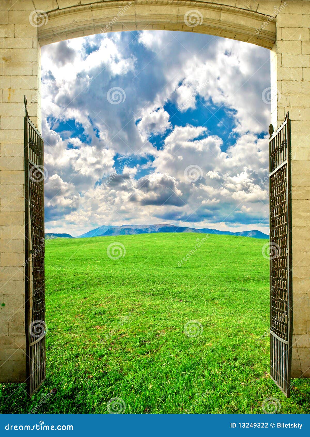 World stock photo. Image of gate, graphic, interior, imagination - 13249322