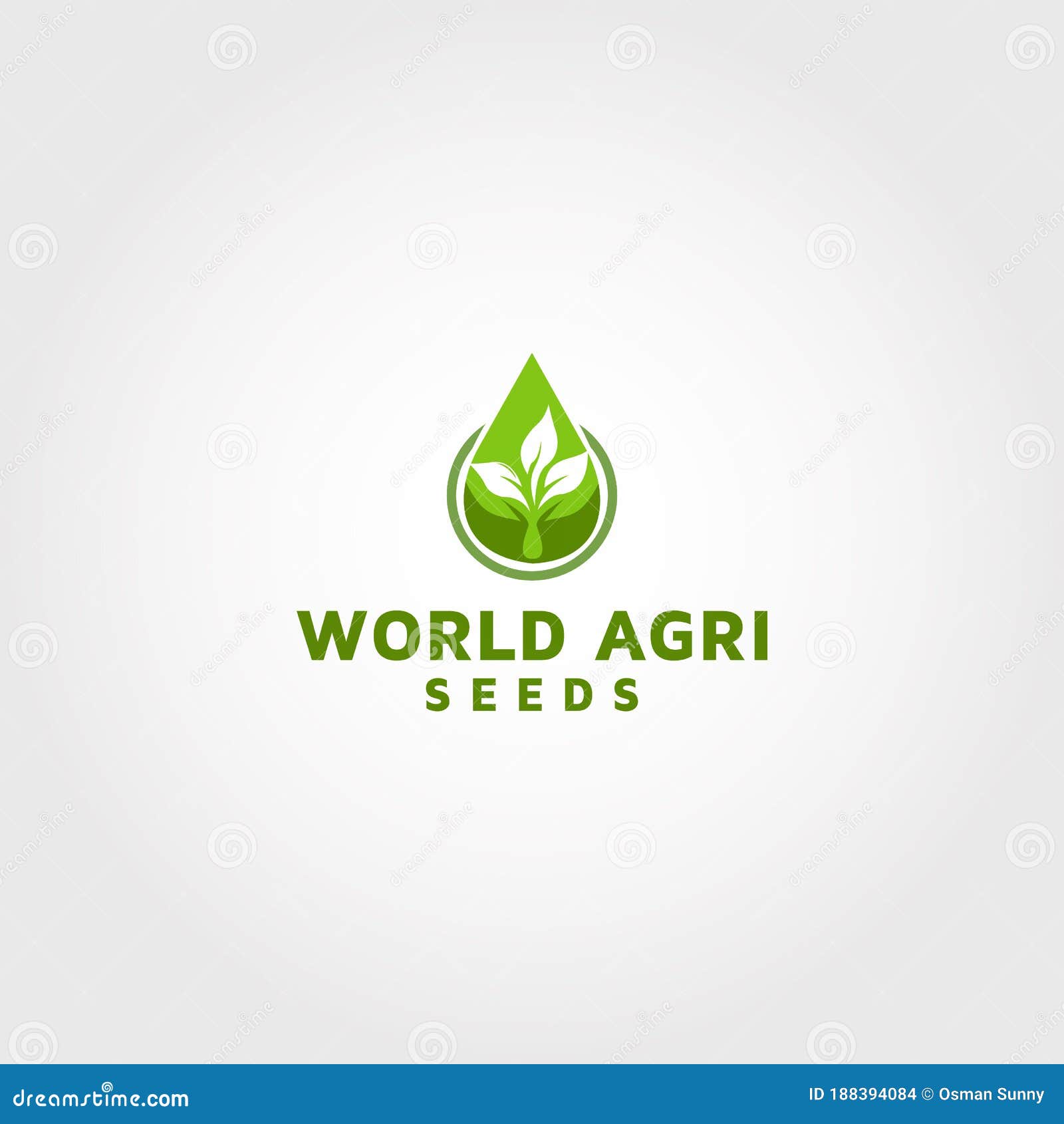 World Agriculture Seeds Vector Logo Design Template Inspiration Stock ...