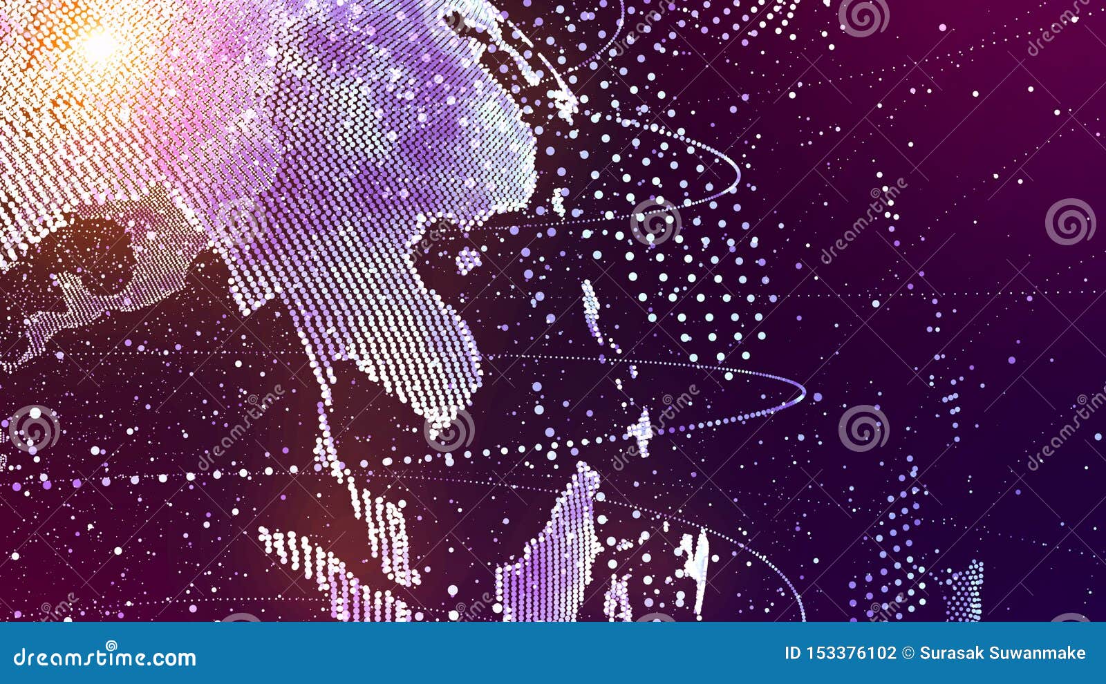 World AI Artificial Intelligence Global Network Concept. IoT Internet ...