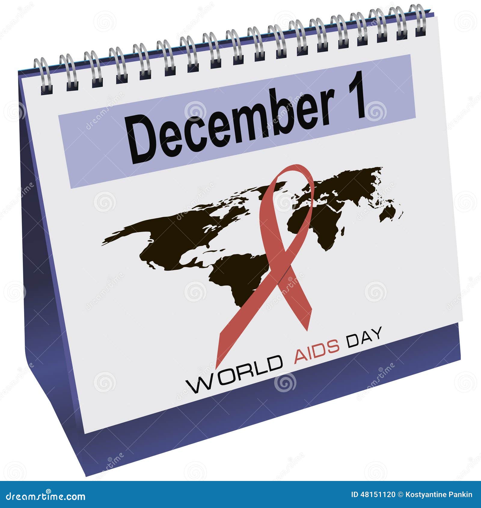 World AIDS day calendar stock vector. Illustration of deadline - 48151120