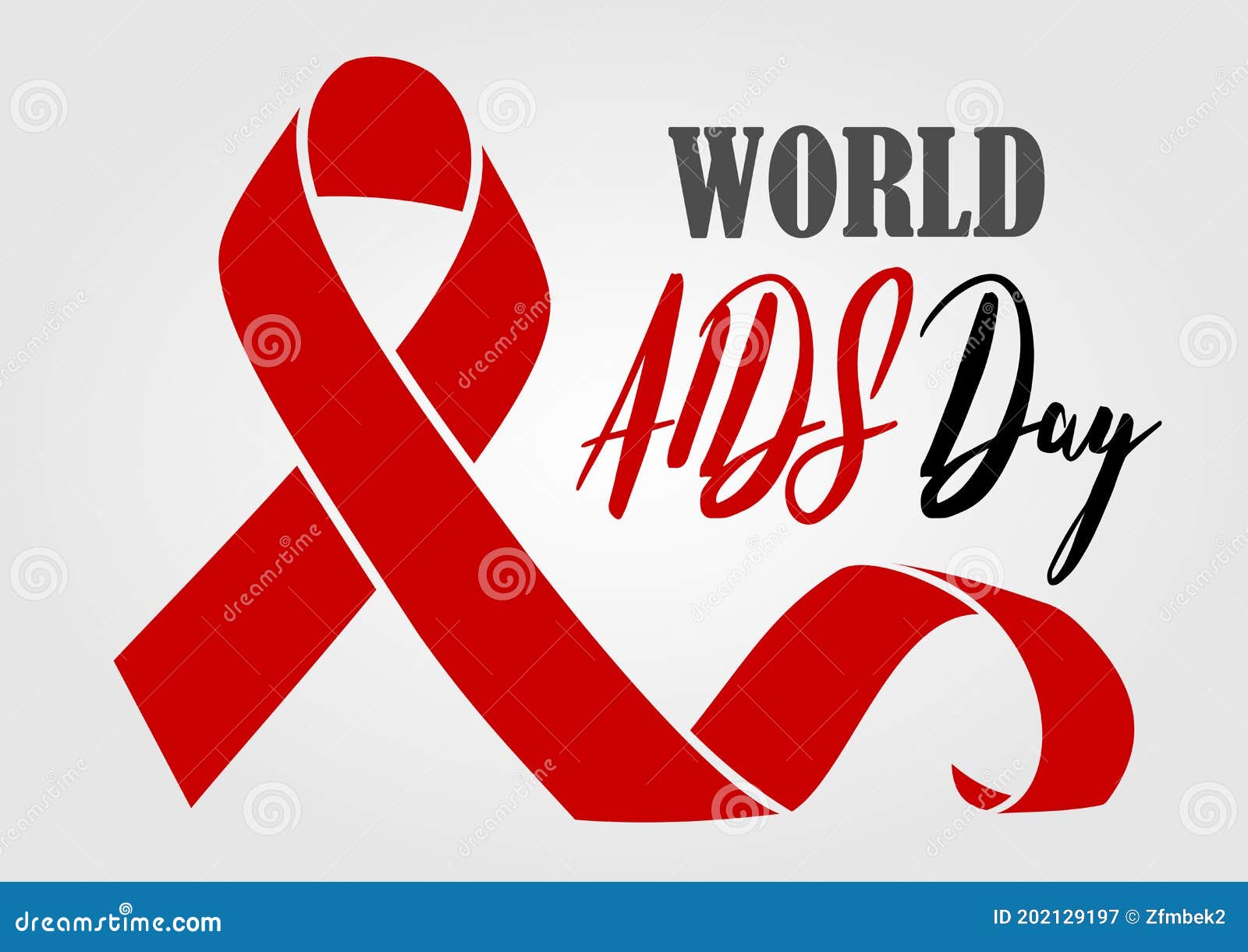 World Aids Day Concept For Poster Badge Emblem Or Logo Vector