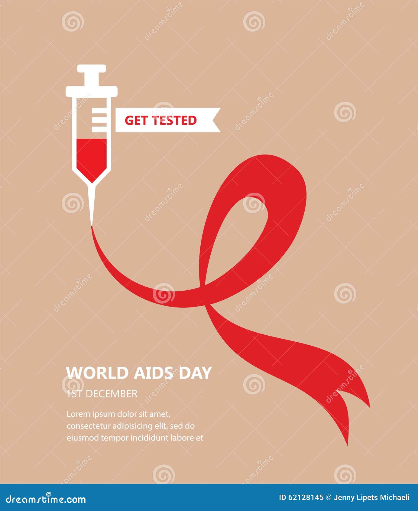World AIDS Day. Get Tested Concept Stock Vector - Illustration of care ...