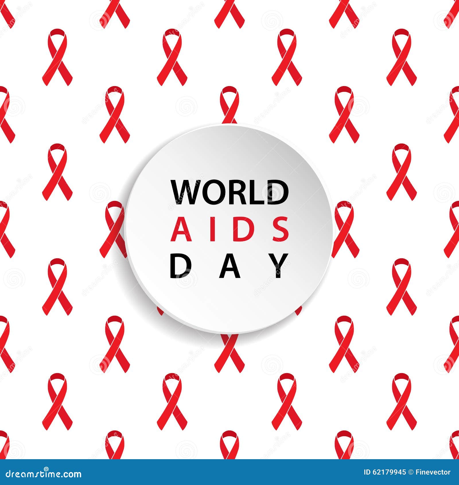 World AIDS Day. Red Ribbon Seamless Pattern Stock Vector - Illustration ...