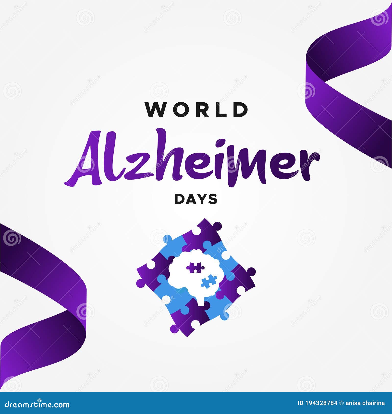 World Alzheimer Day Vector Design Illustration For Celebrate Moment