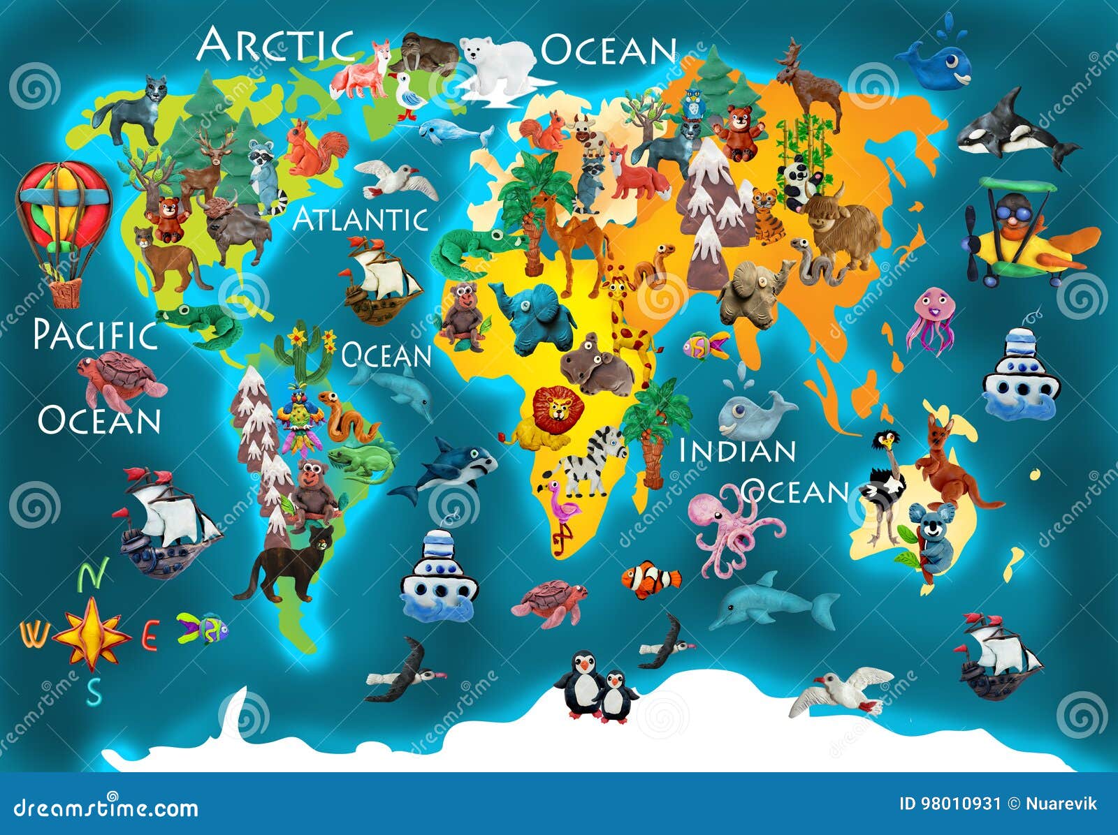 World Animals Plasticine Colorful Kids 3d Map Stock Illustration ... World Animals Plasticine Colorful Kids 3d Map Stock Illustration ...