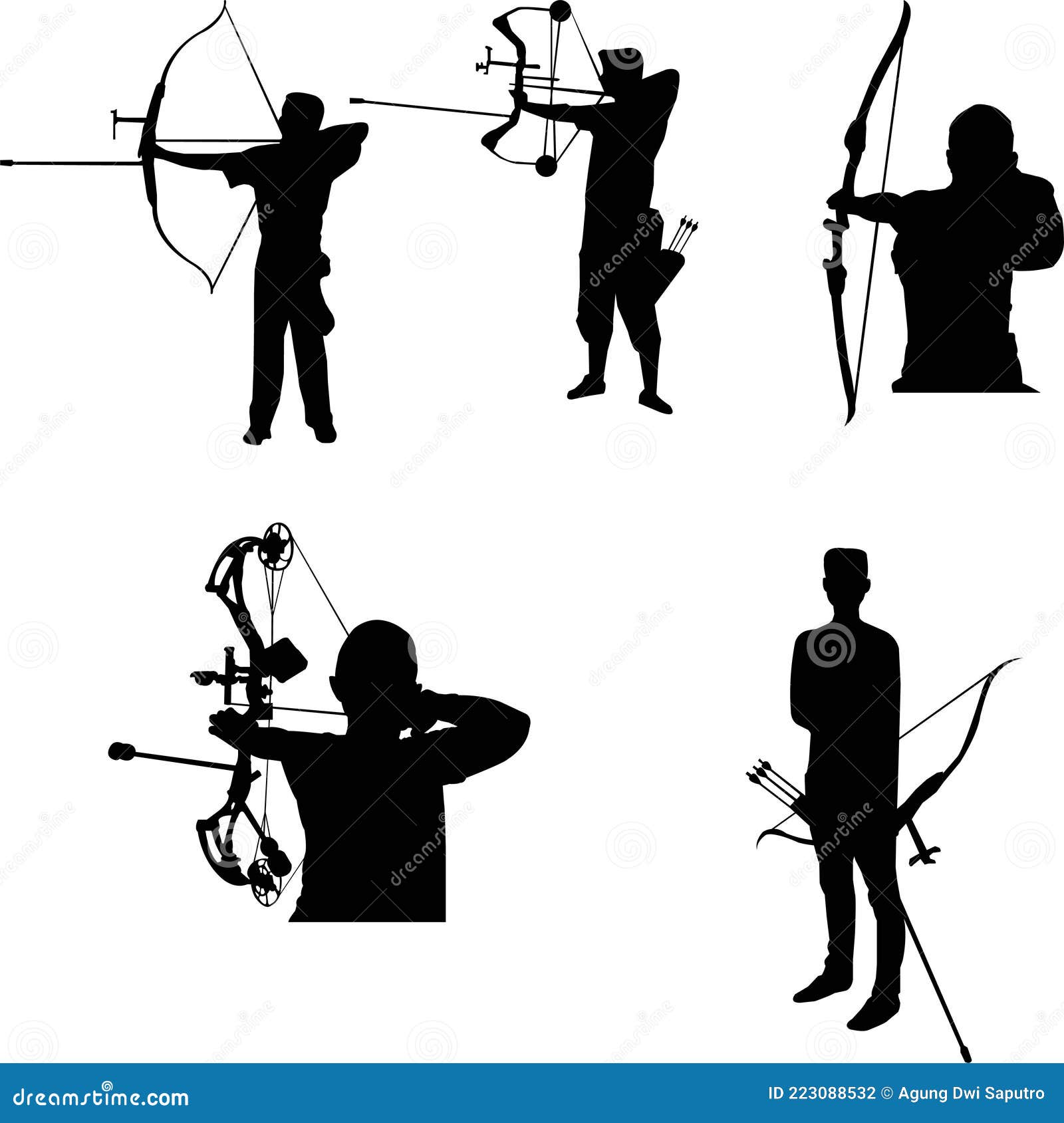 World Archery Championships Silhouettes Stock Vector - Illustration of ...