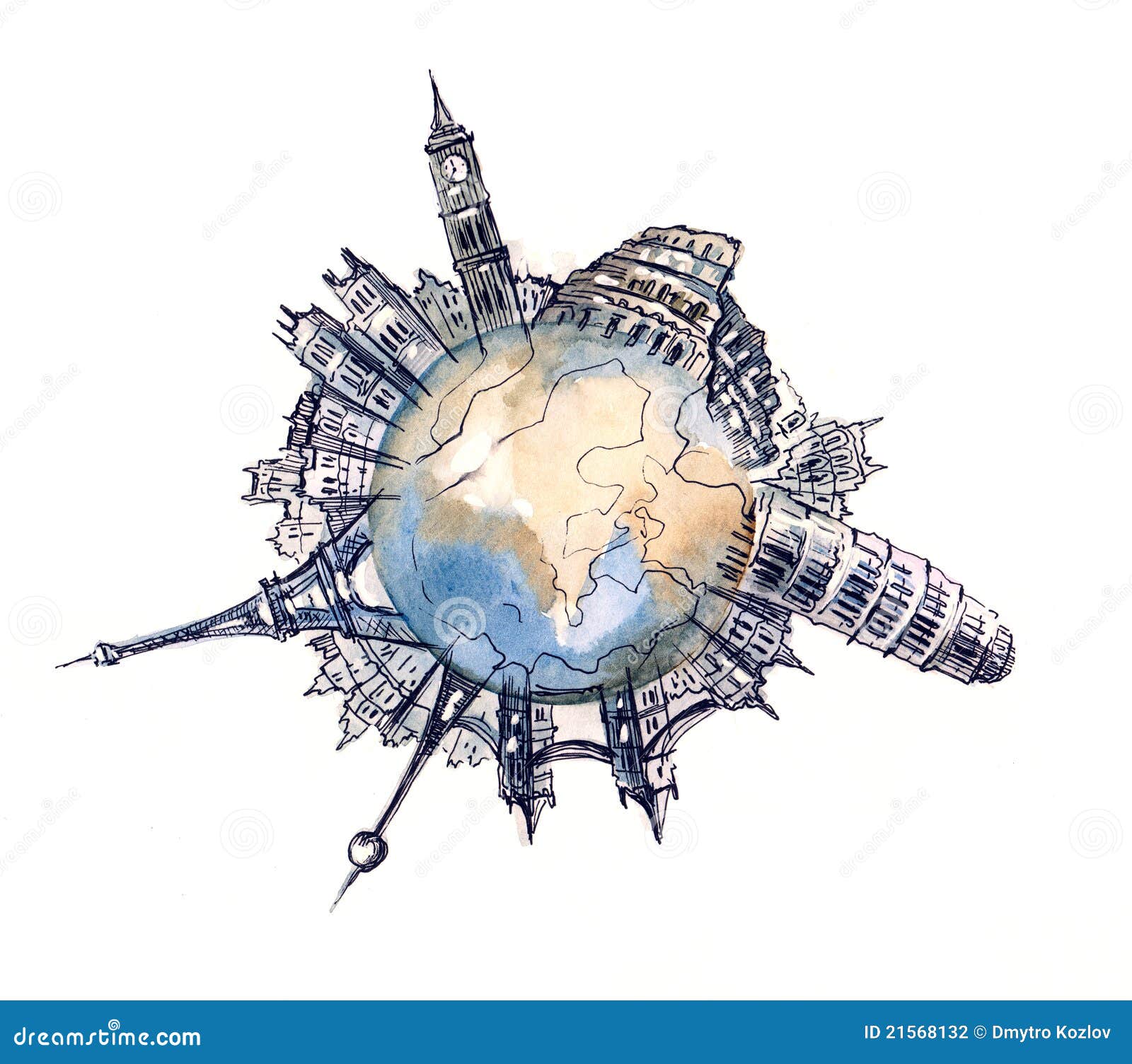World architecture stock illustration. Illustration of architecture ...