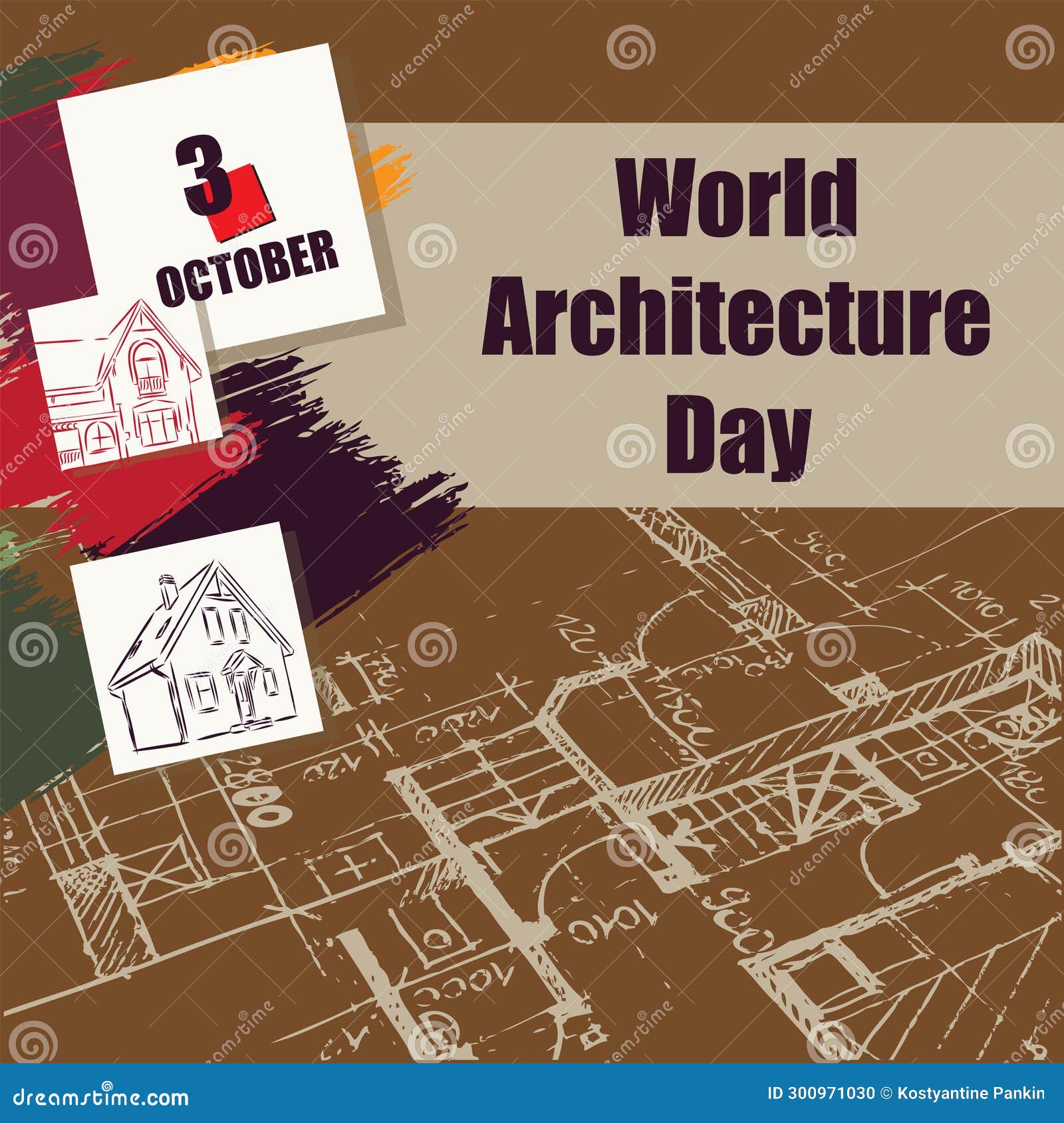 World Architecture Day stock illustration. Illustration of architecture ...