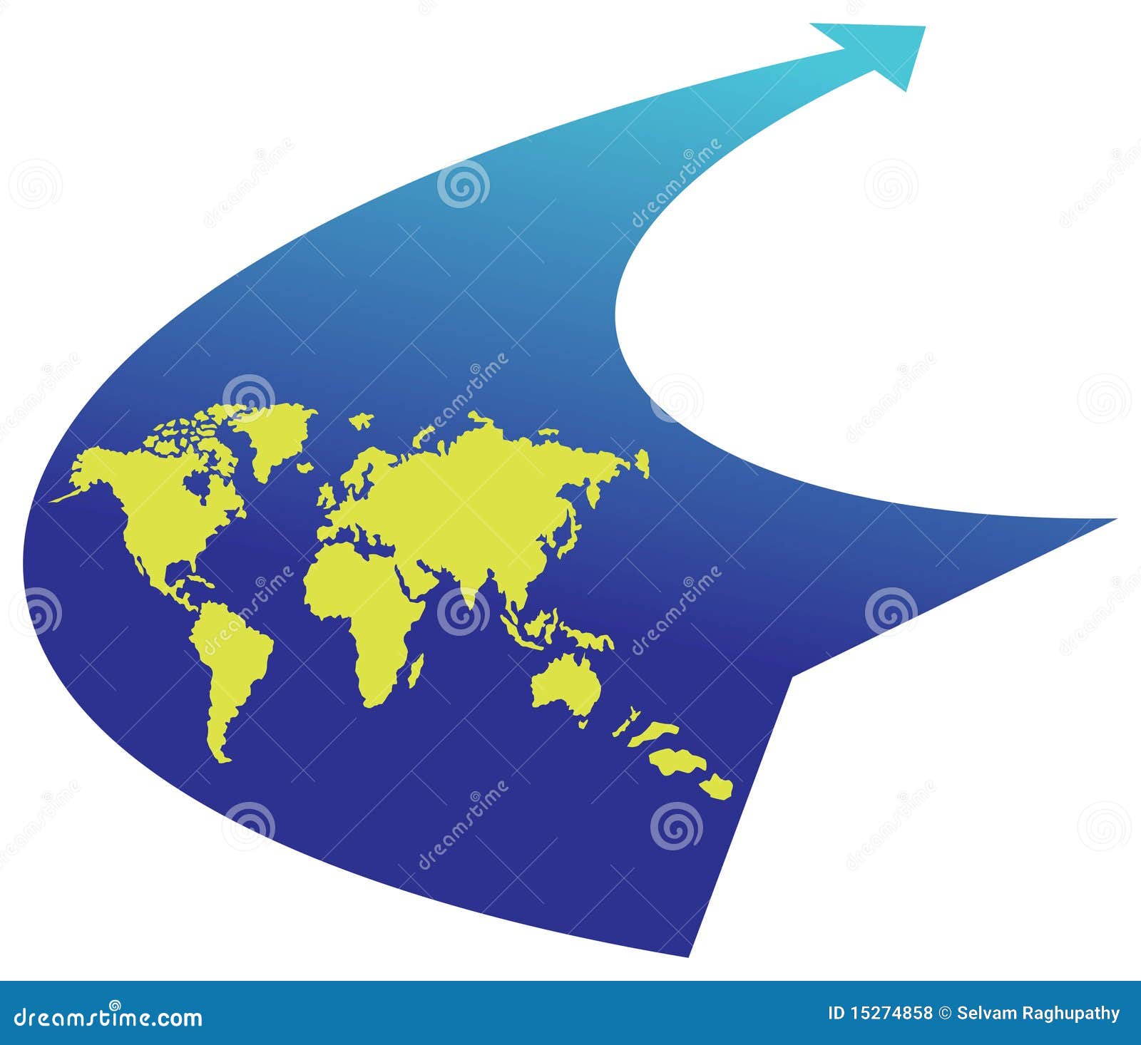 World in arrow stock vector. Illustration of internet - 15274858