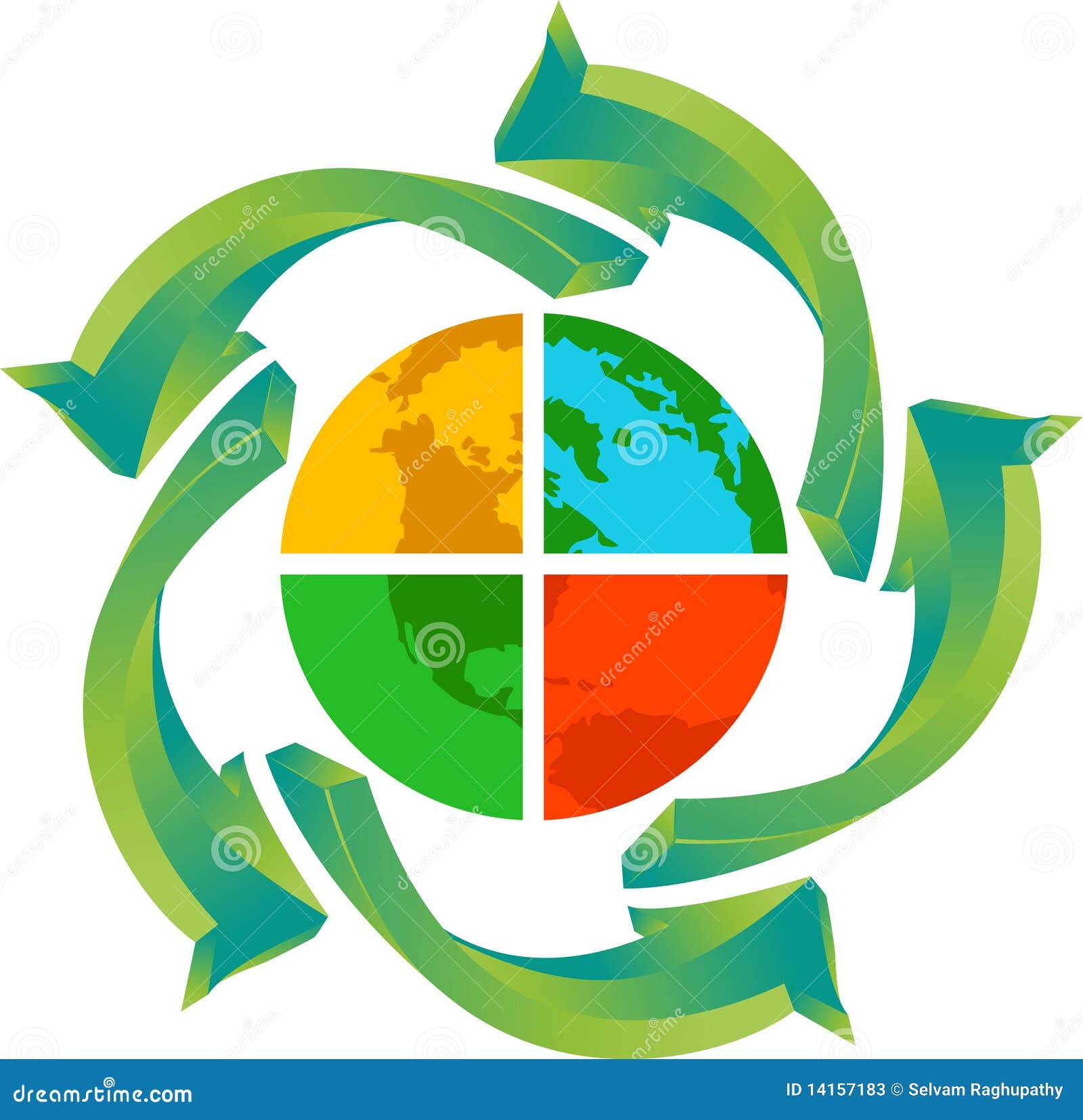 World with arrows stock vector. Illustration of illustrated - 14157183