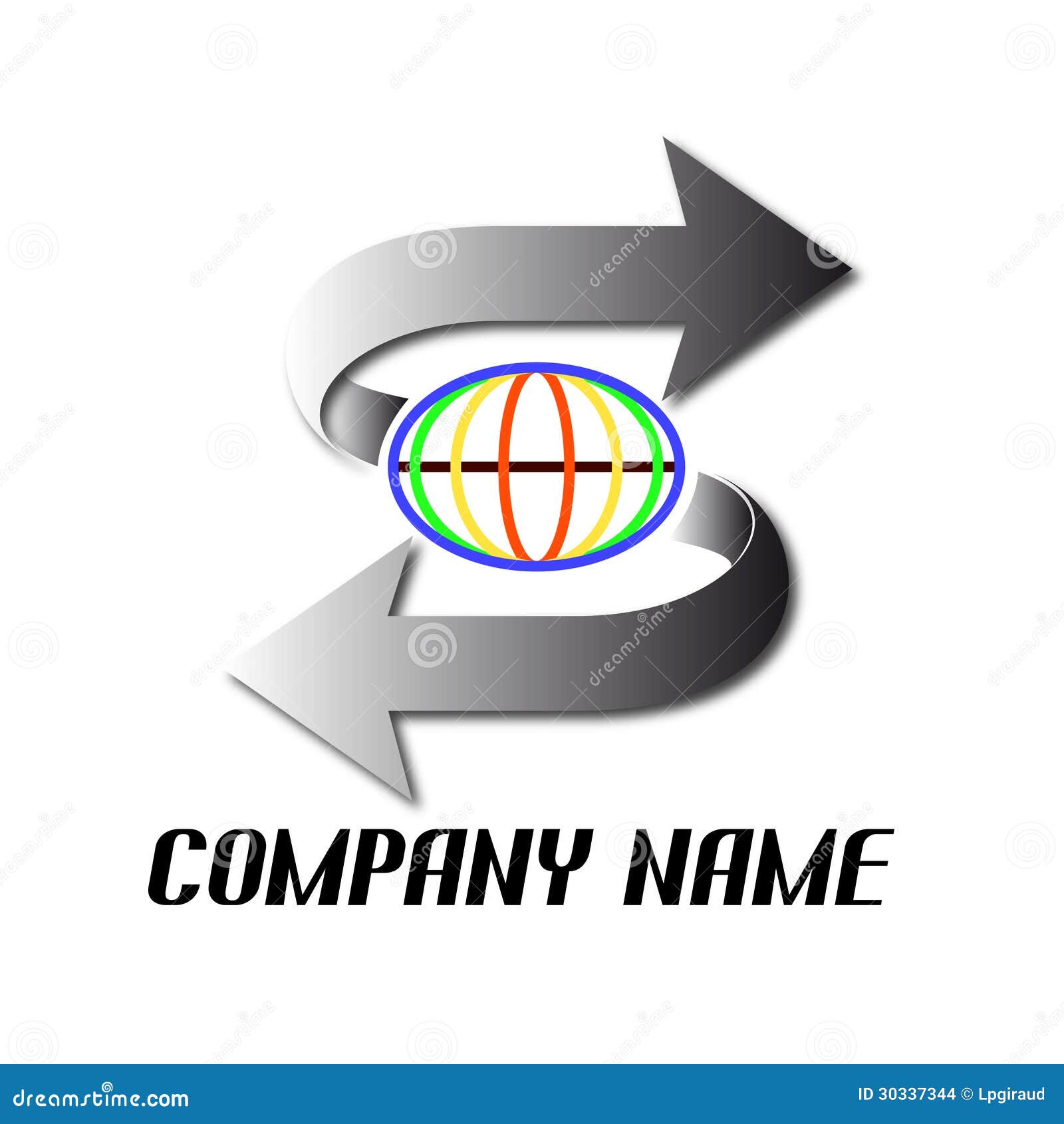 World and arrows stock vector. Illustration of identity - 30337344