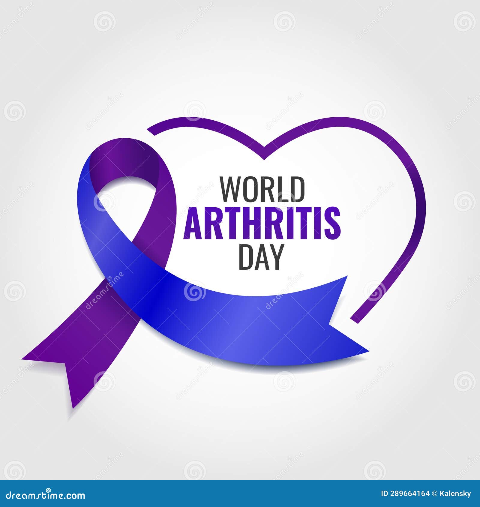 World Arthritis Day stock vector. Illustration of ribbon - 289664164