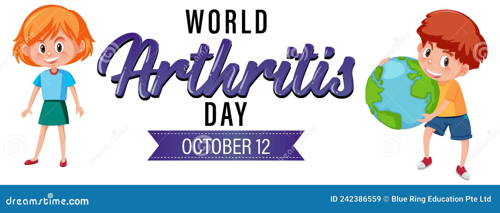 World Arthritis Day Word Banner Design Stock Vector - Illustration of ...