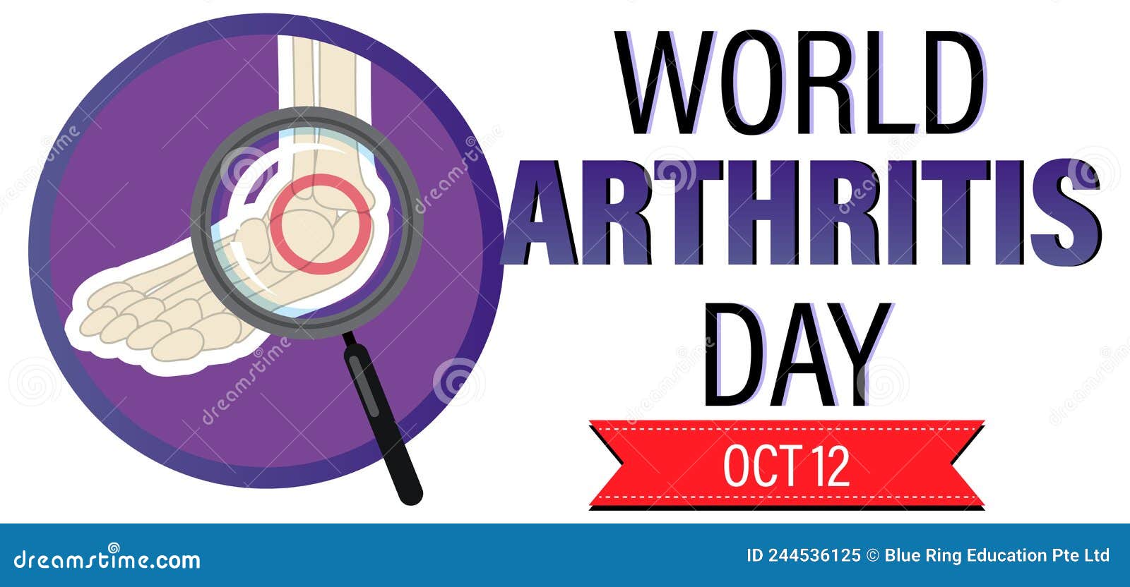 World Arthritis Day Word Banner Design Stock Vector - Illustration of ...
