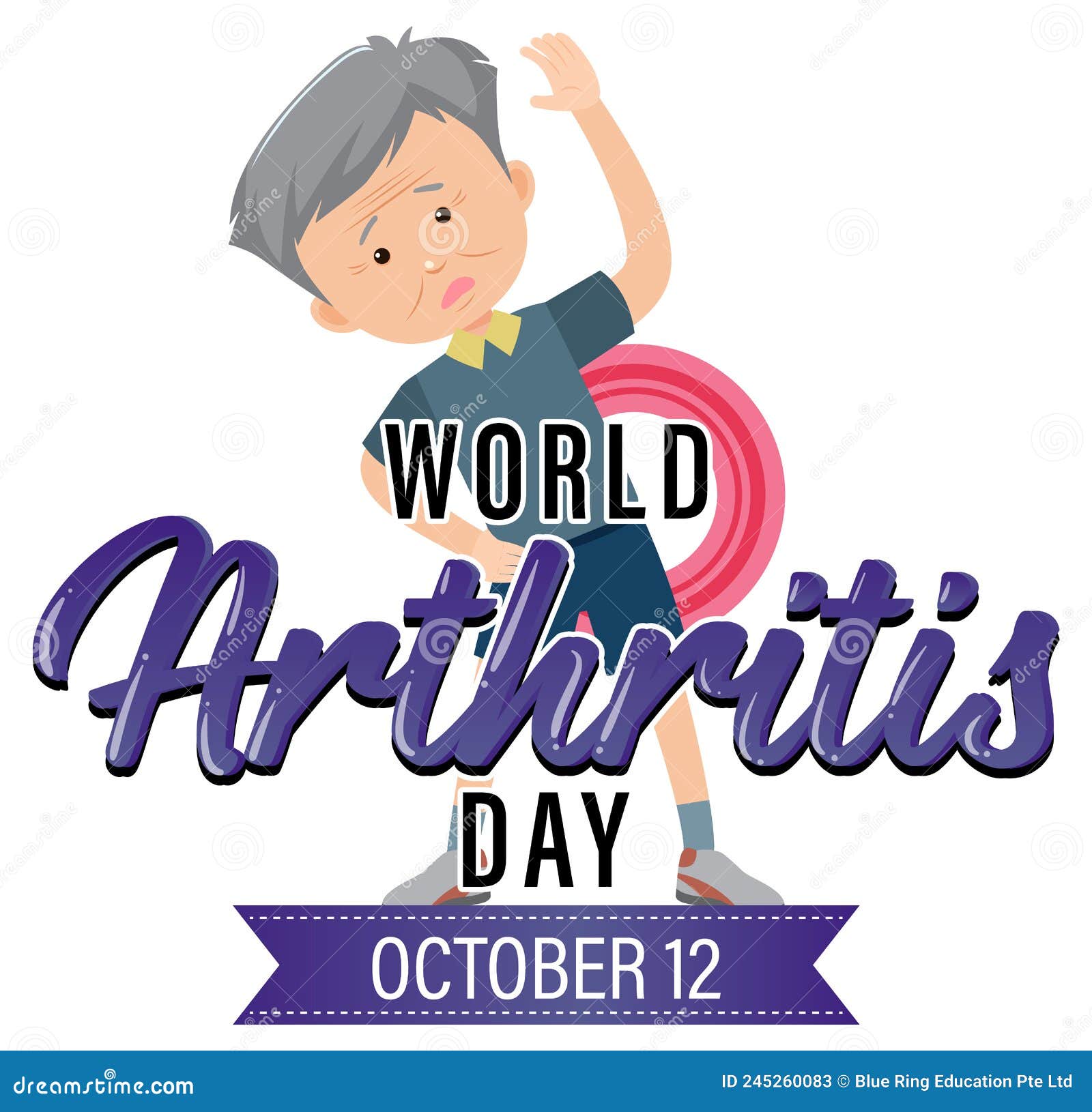 World Arthritis Day Word Banner Design Stock Vector - Illustration of ...