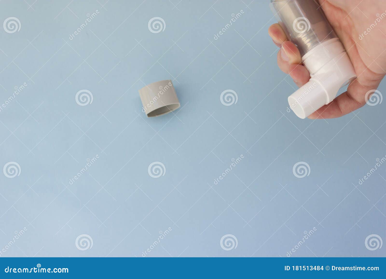 World Asthma Day May 5.anti-asthma Inhaler On A Blue Background Stock ...