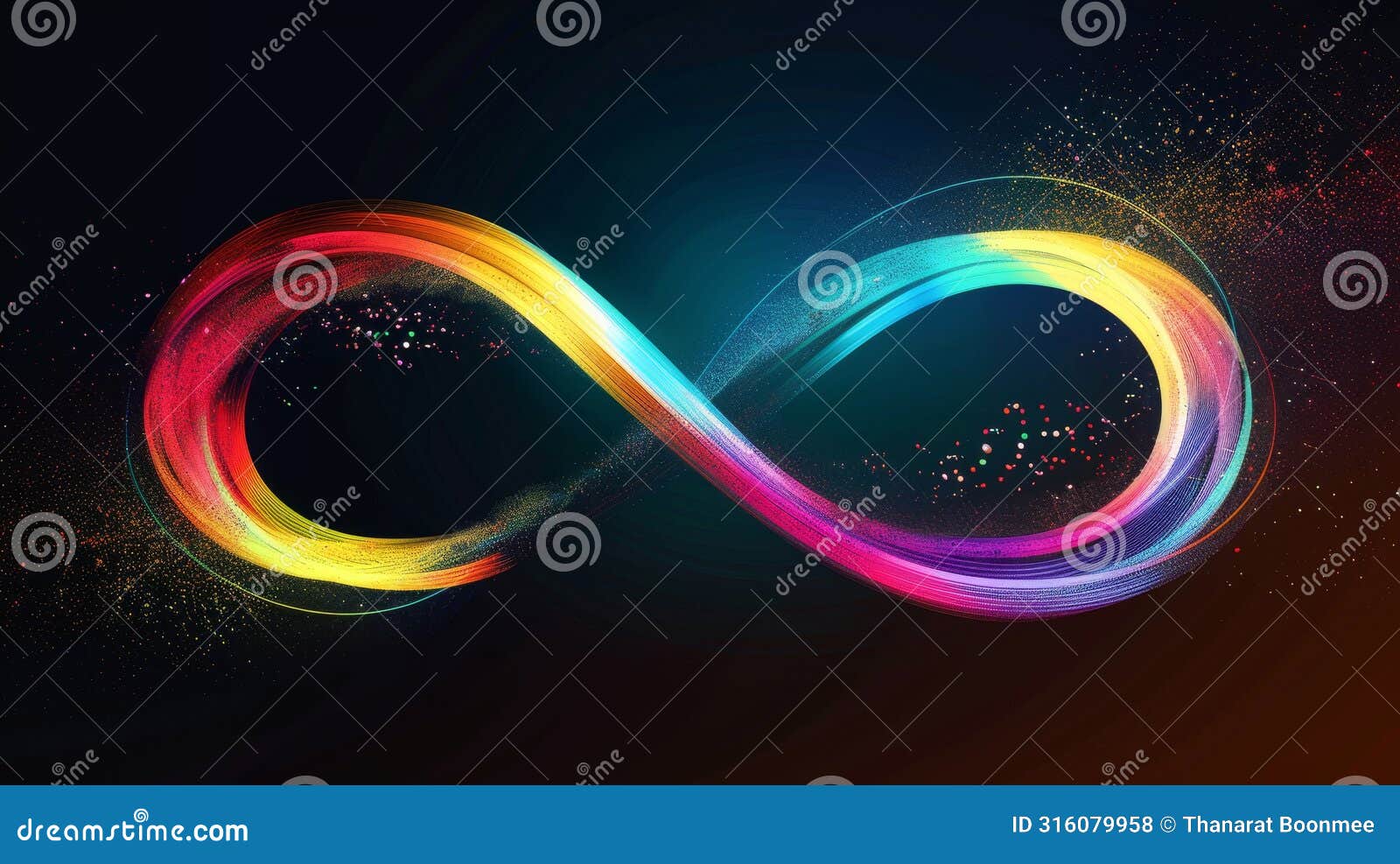 World Autism Awareness Day Backdrop with Rainbow Infinity Symbol, Ai ...