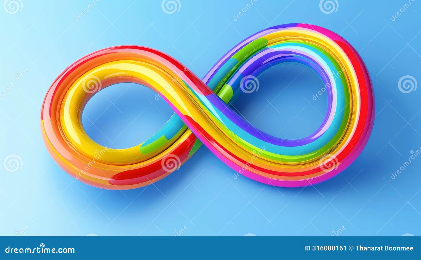 World Autism Awareness Day Backdrop with Rainbow Infinity Symbol, Ai ...