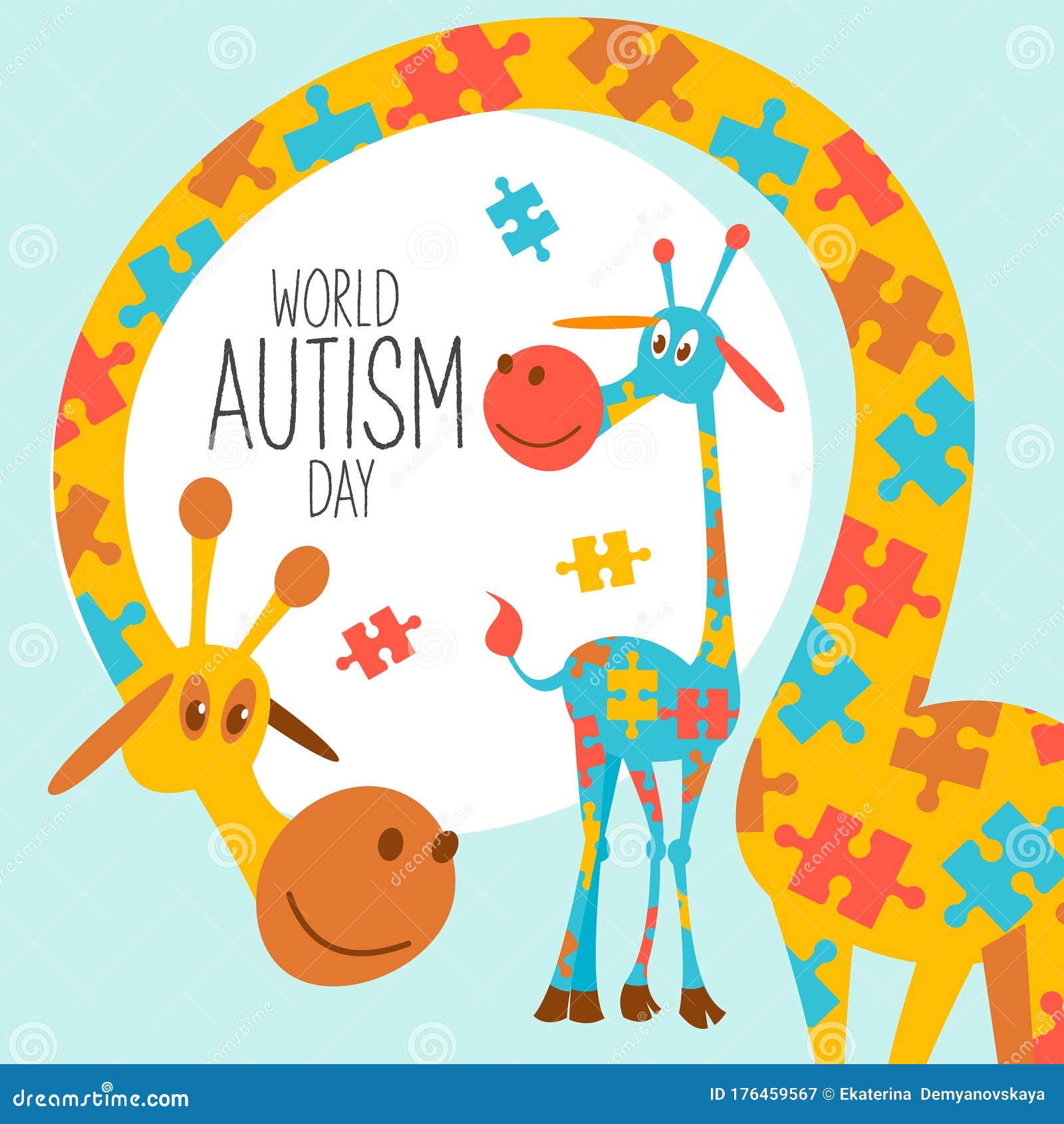 World Autism Day. Vector Illustration in Cartoon Style Stock Vector ...