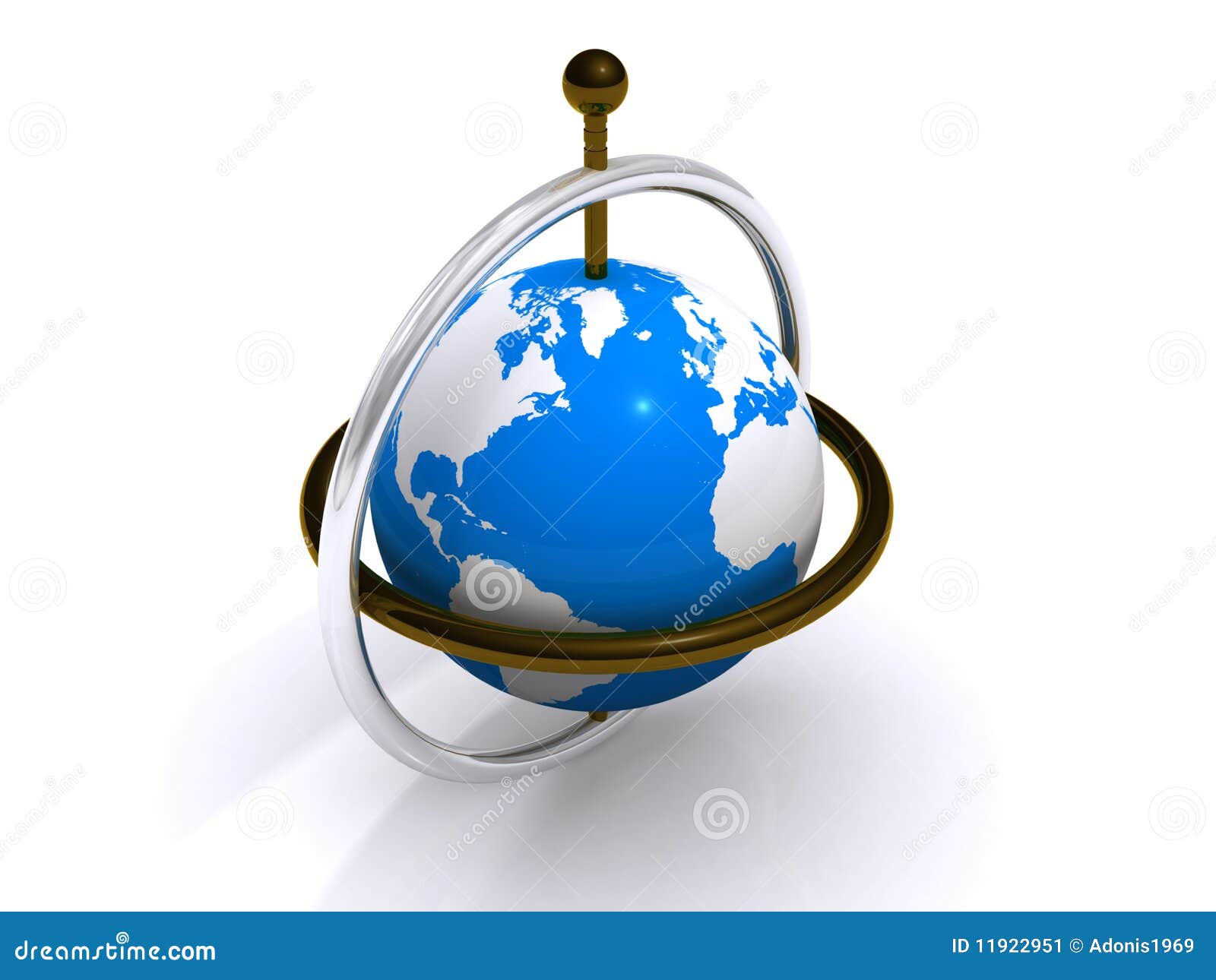 World on axis stock illustration. Illustration of earth - 11922951