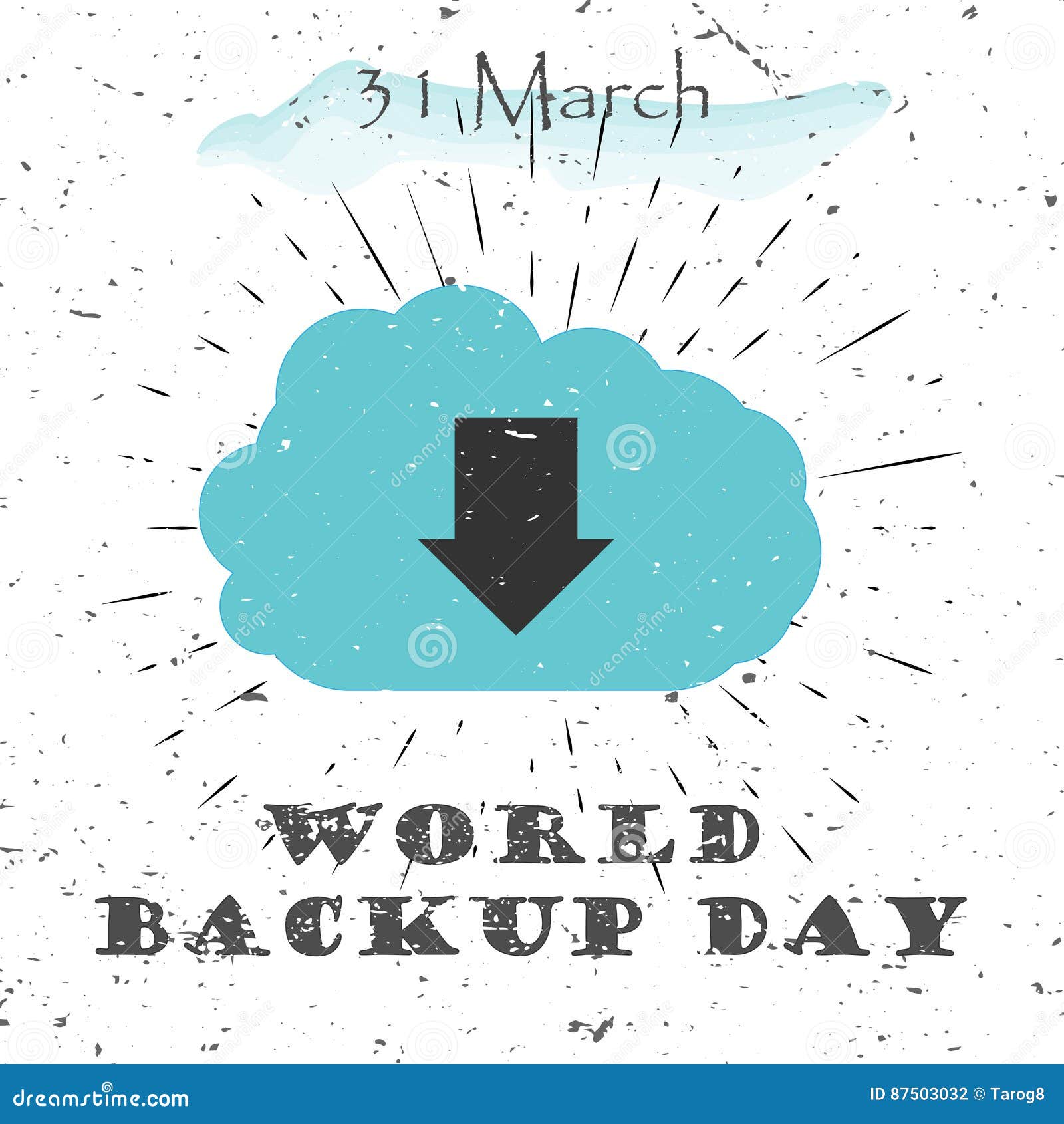 World Backup Day Greeting Emblem Cartoon Vector | CartoonDealer.com ...