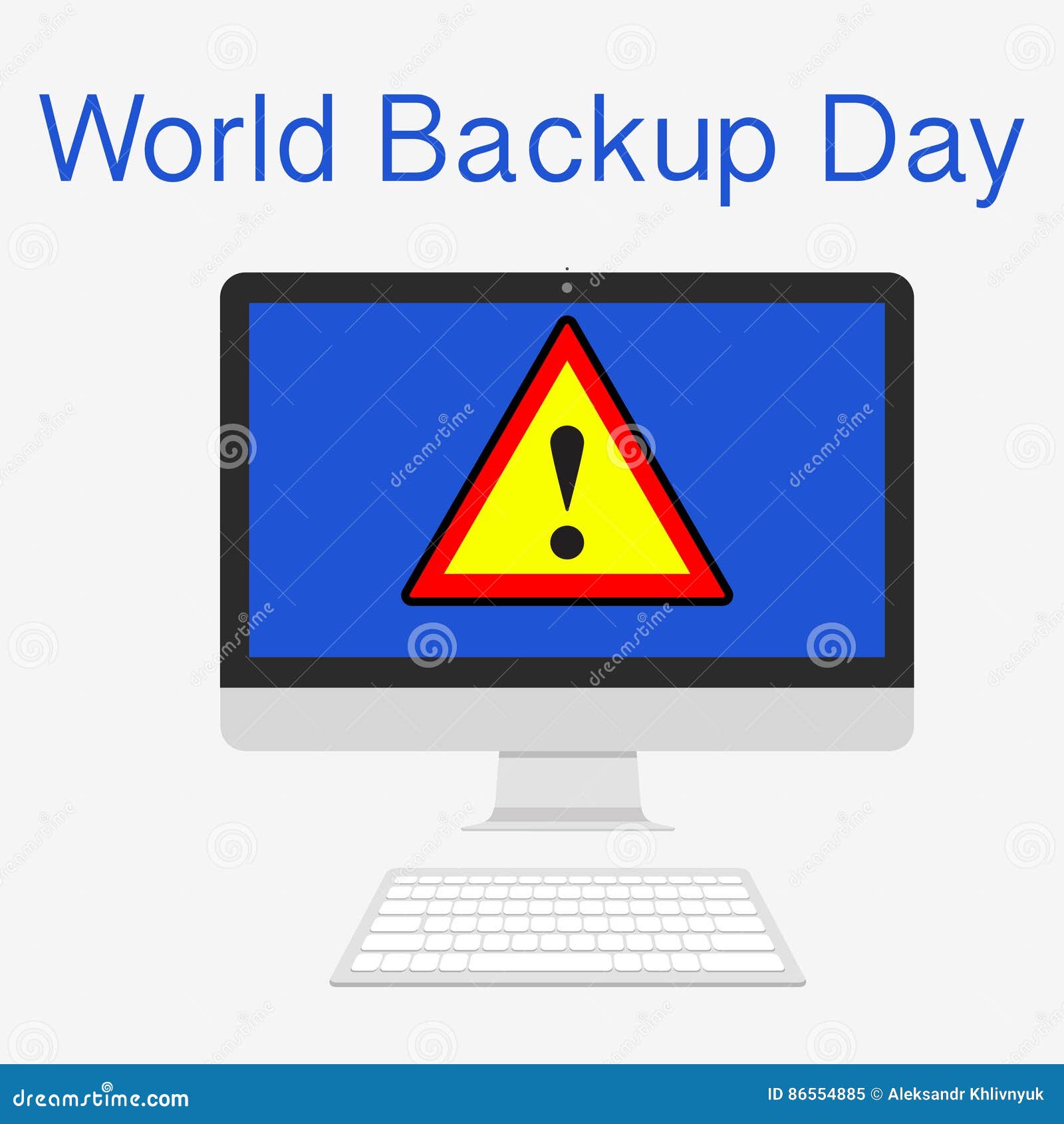 World Backup day. stock illustration. Illustration of hard - 86554885