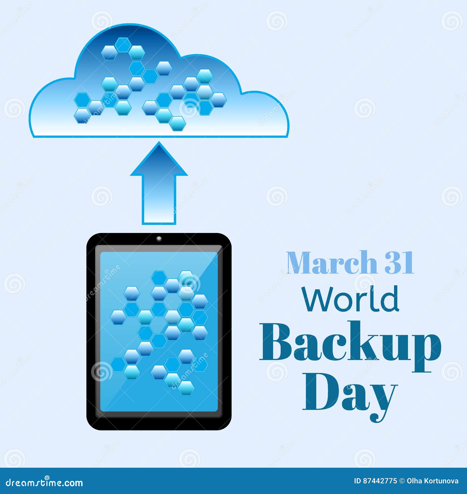 World Backup Day Greeting Emblem Cartoon Vector | CartoonDealer.com ...