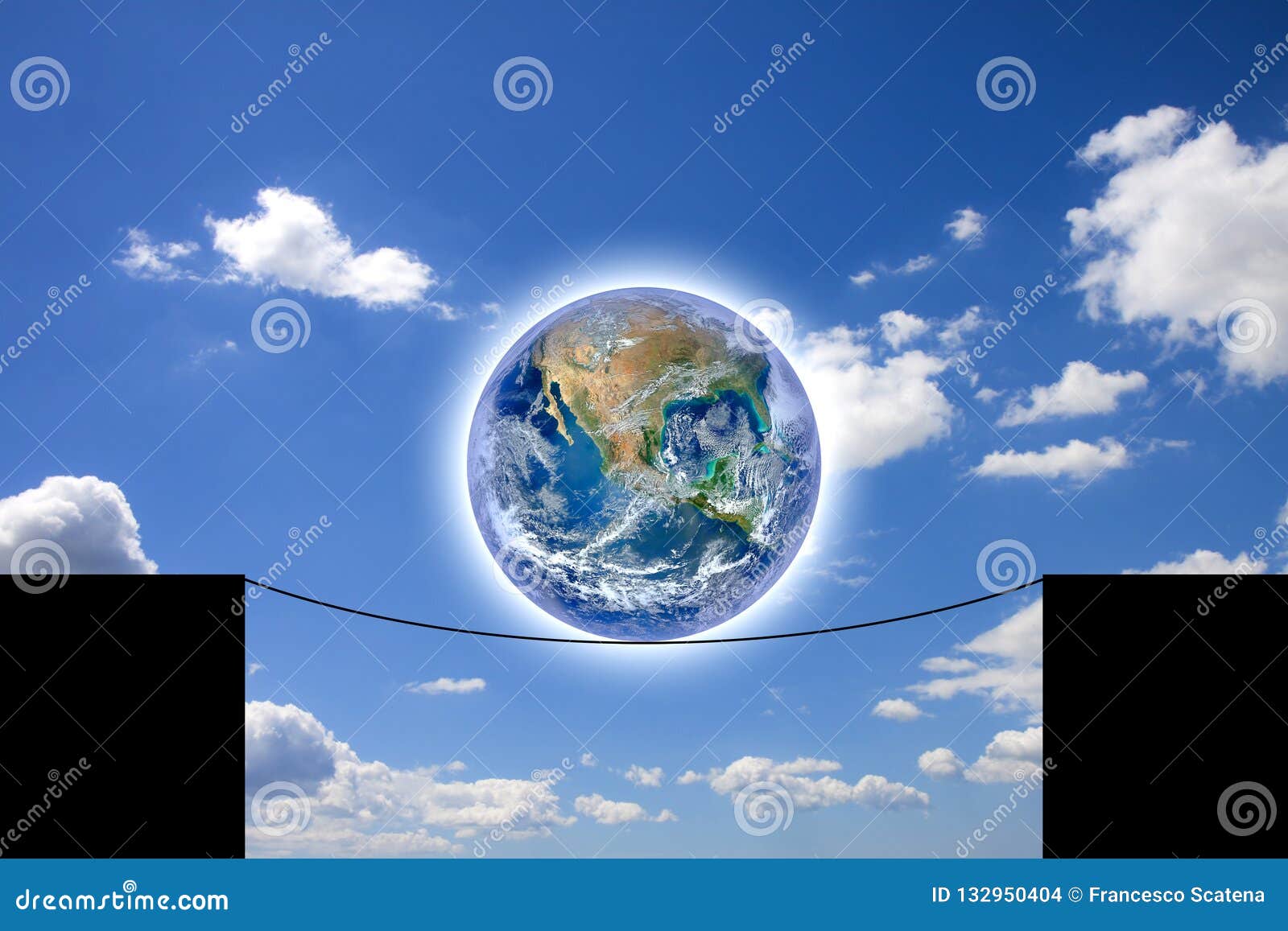 The World Balancing on a Rope - Concept with Image from NASA Stock ... The World Balancing on a Rope - Concept with Image from NASA Stock ...