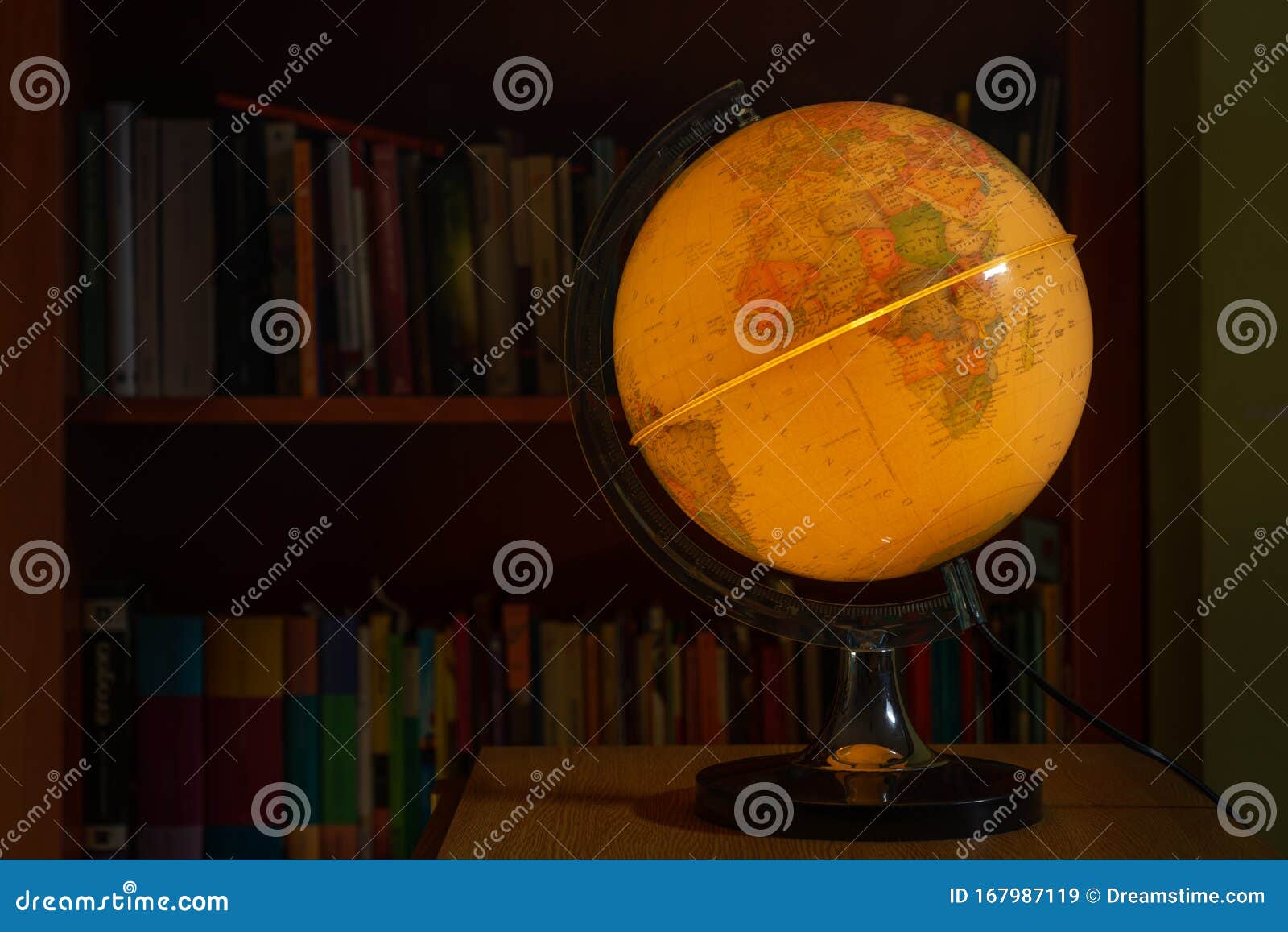 World Ball Map In Library Stock Image | CartoonDealer.com #167987119